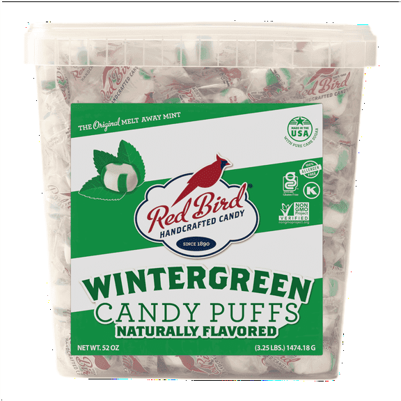 Red Bird Soft Peppermint Candy Puffs, Sugar, Allergen-Free, 10 oz. Bag ...