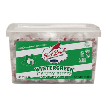 Red Bird Wintergreen Mints, BCF26 Individually Wrapped Candy, Gluten ...