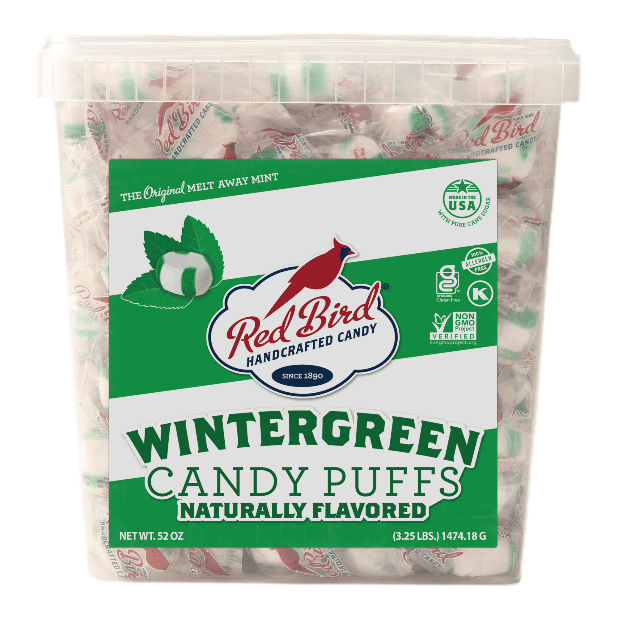 Red Bird Wintergreen Mints, Allergen-Free, 52 oz Tub - Walmart.com