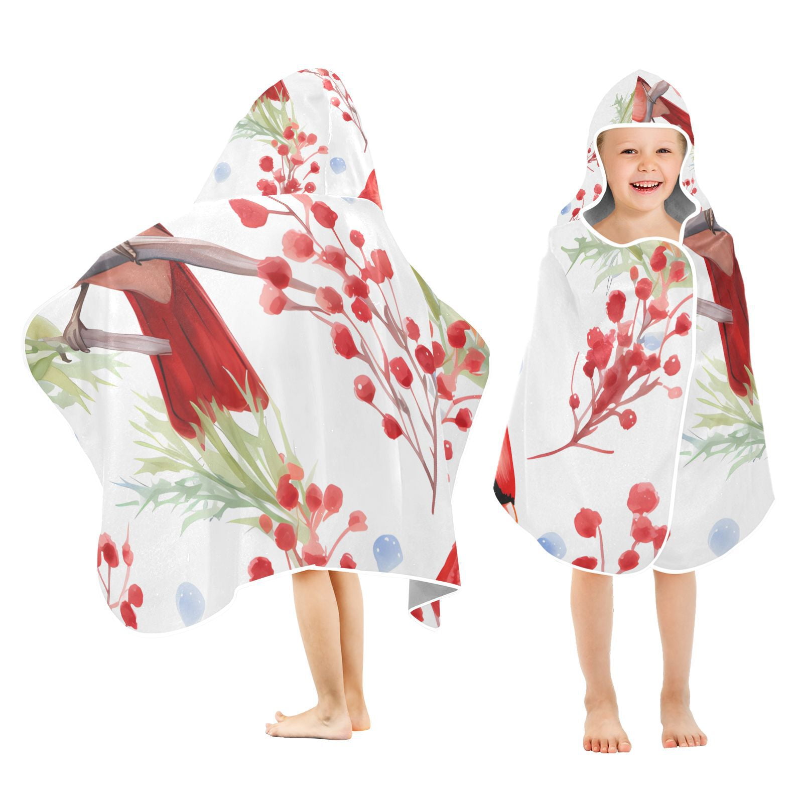 Red Birds Fruit Leaves Kid Bath Towels Bath Beach Towel Super Soft and ...