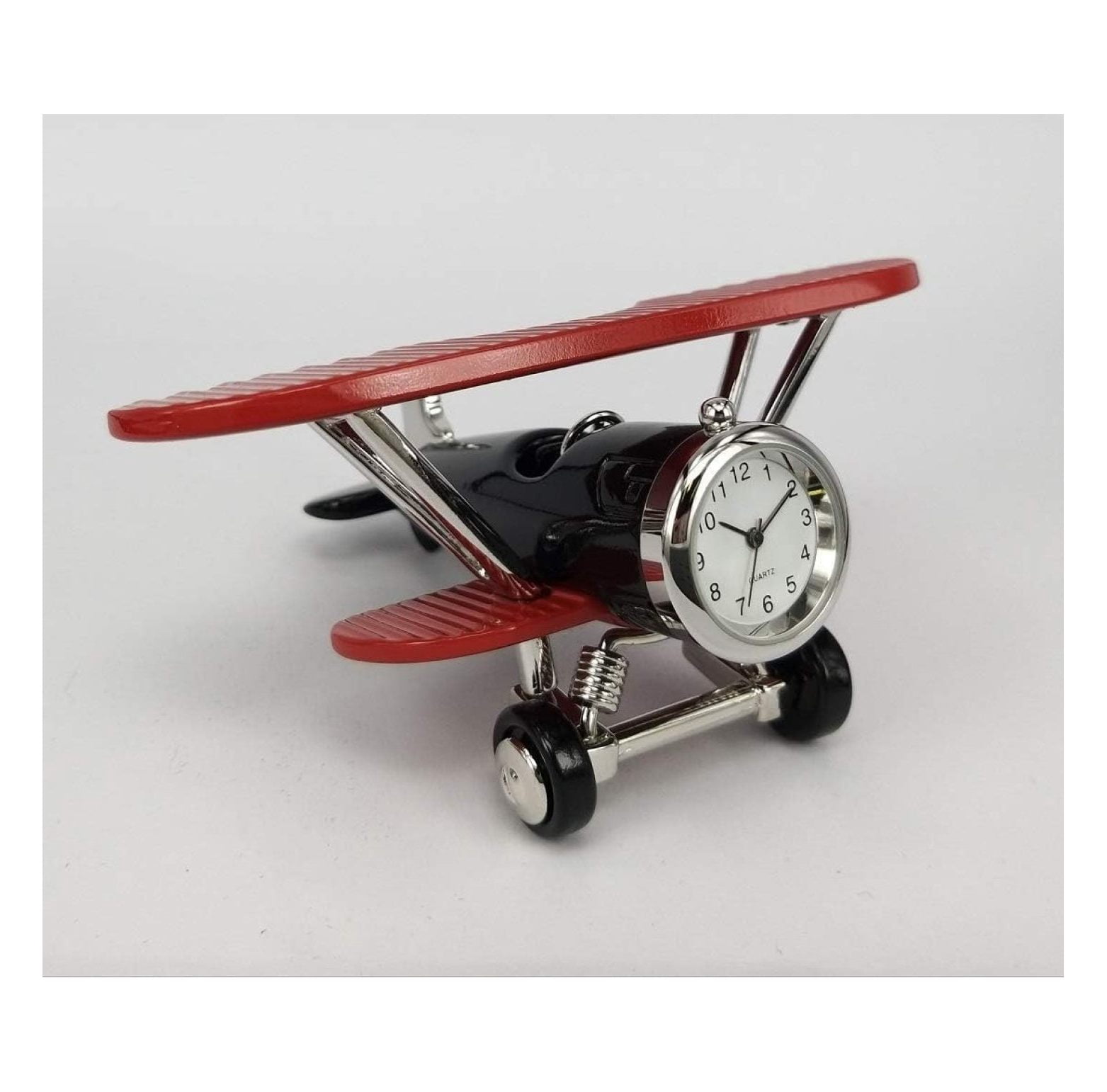 Red/Black 2"x4.5"x2.5" Bi-Plane Clock - Walmart.com