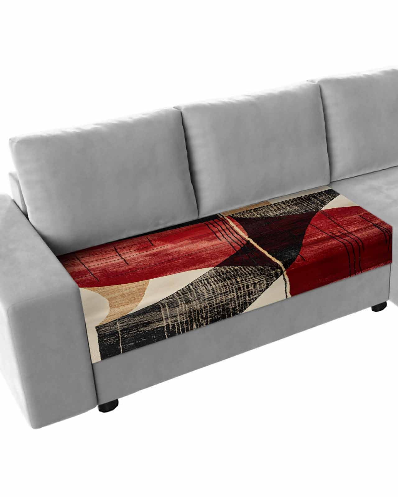 Red Black Abstract Sofa Couch Cushion Covers Washable, Removable ...