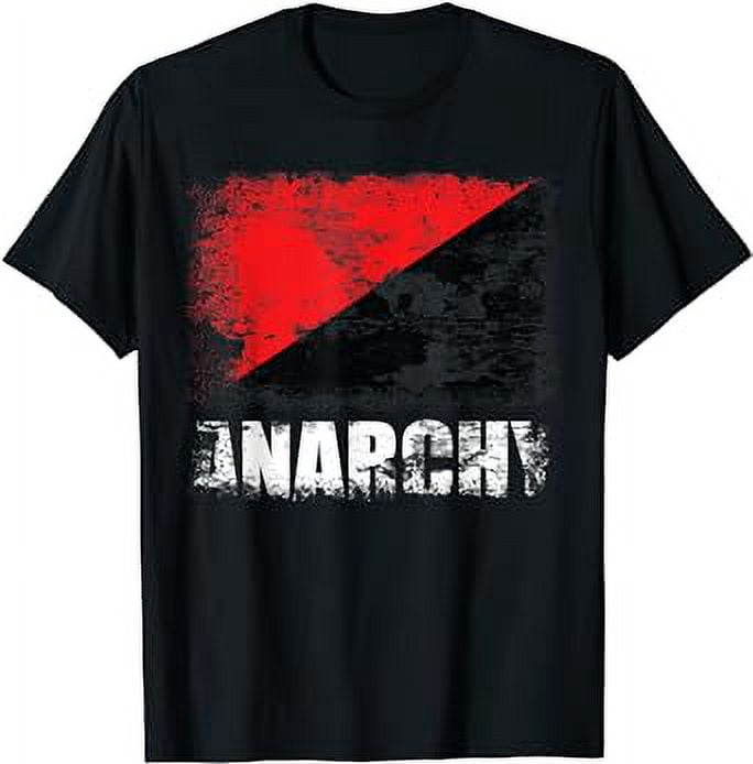 Red Black Anarchy Flag T-Shirt | Anarchist Flag Tee - Walmart.com