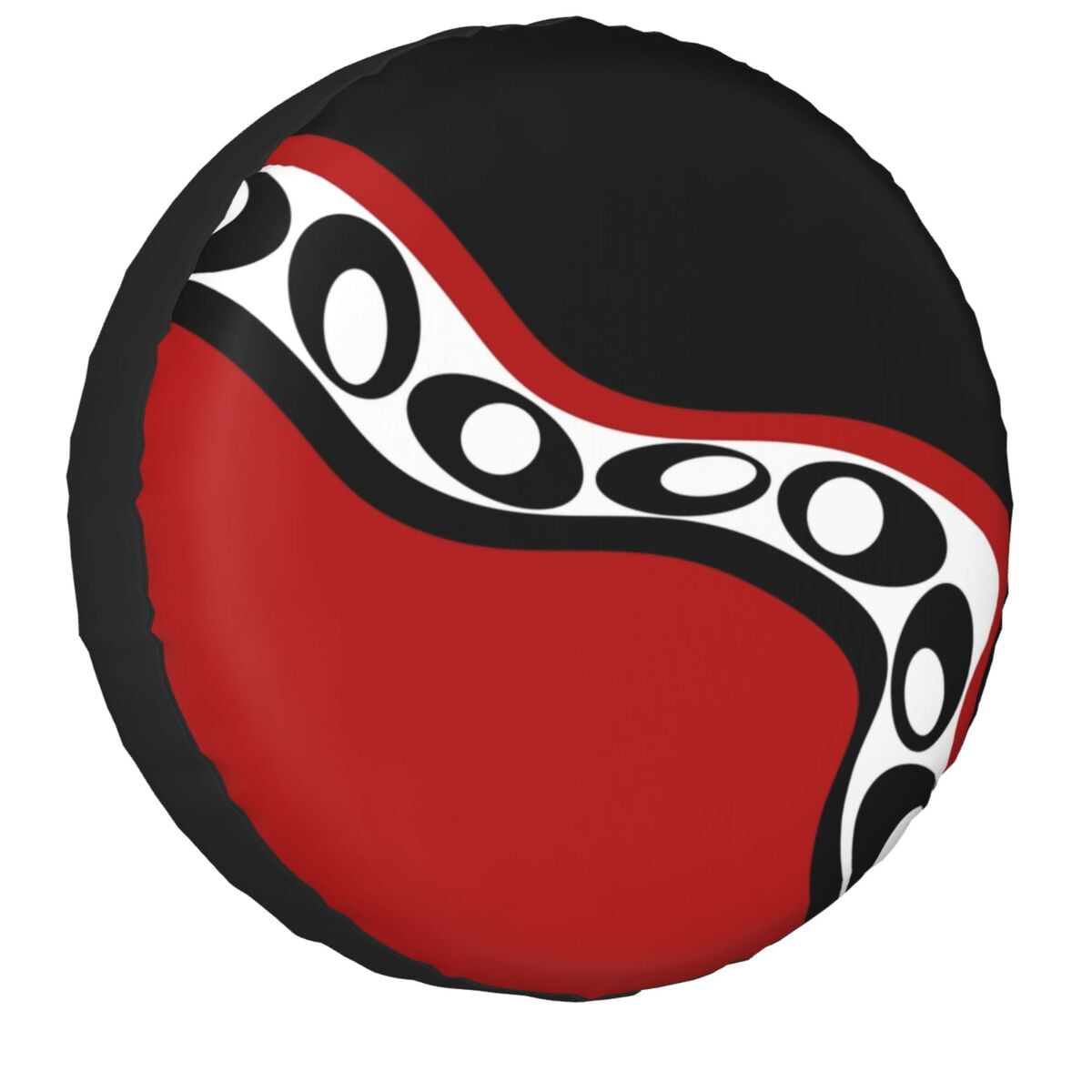 Red Black And White Twist Spare Tire Cover Case Bag Pouch Abstract ...