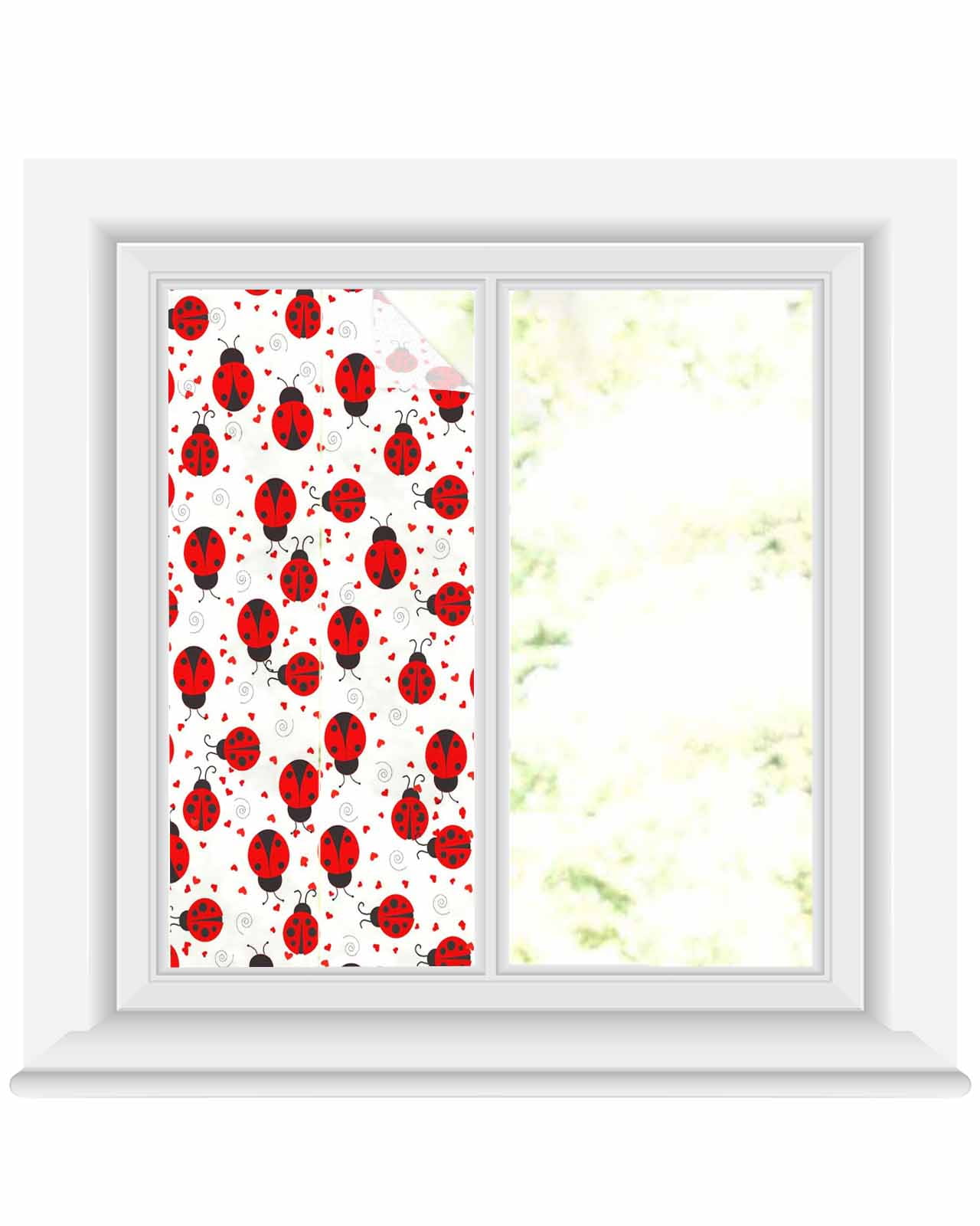 Red Black Animals Window Privacy Film Stained Glass Window Film ...