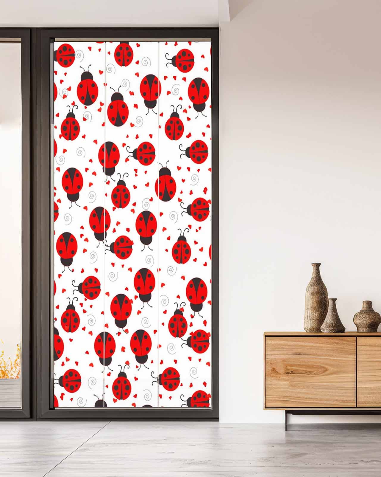Red Black Animals Window Privacy Film Stained Glass Window Film ...