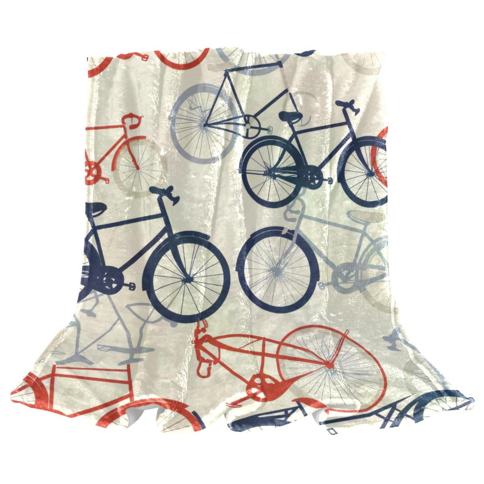 Red Black Bikes Plush Throw Blanket for Couch 59" x 79" - Lightweight ...