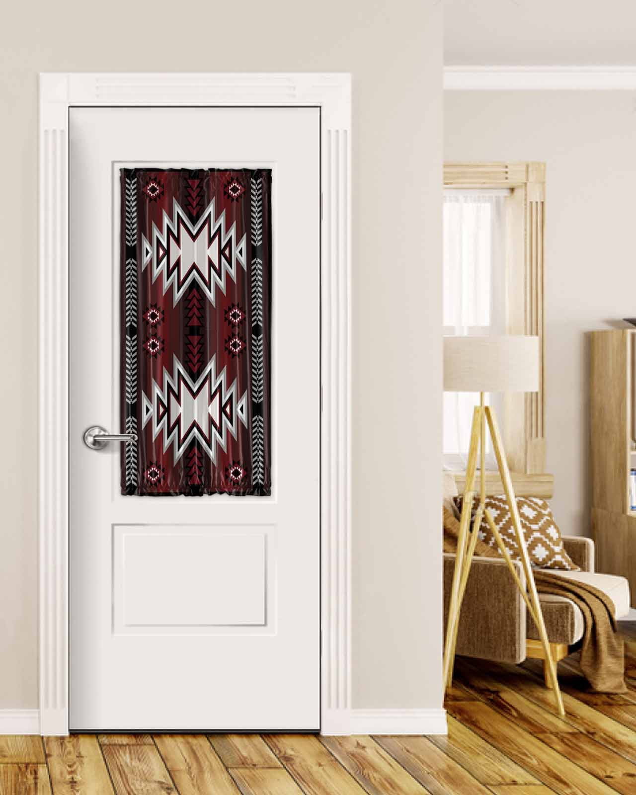 Red Black Blackout Door Curtains for French, Glass,Front, Back, Patio ...