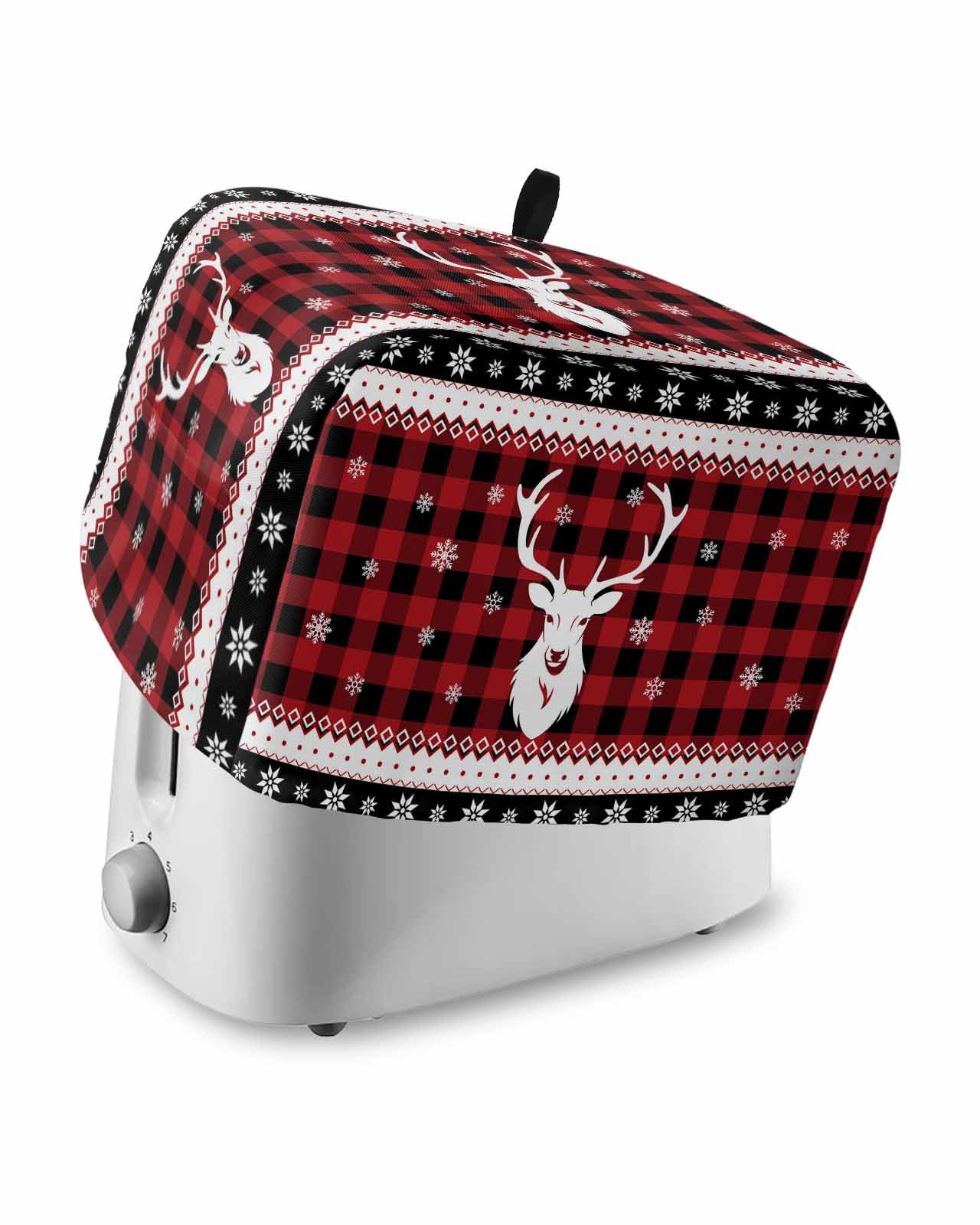 Red Black Christmas Toaster Cover 4 Slice, Large Kitchen Appliance ...