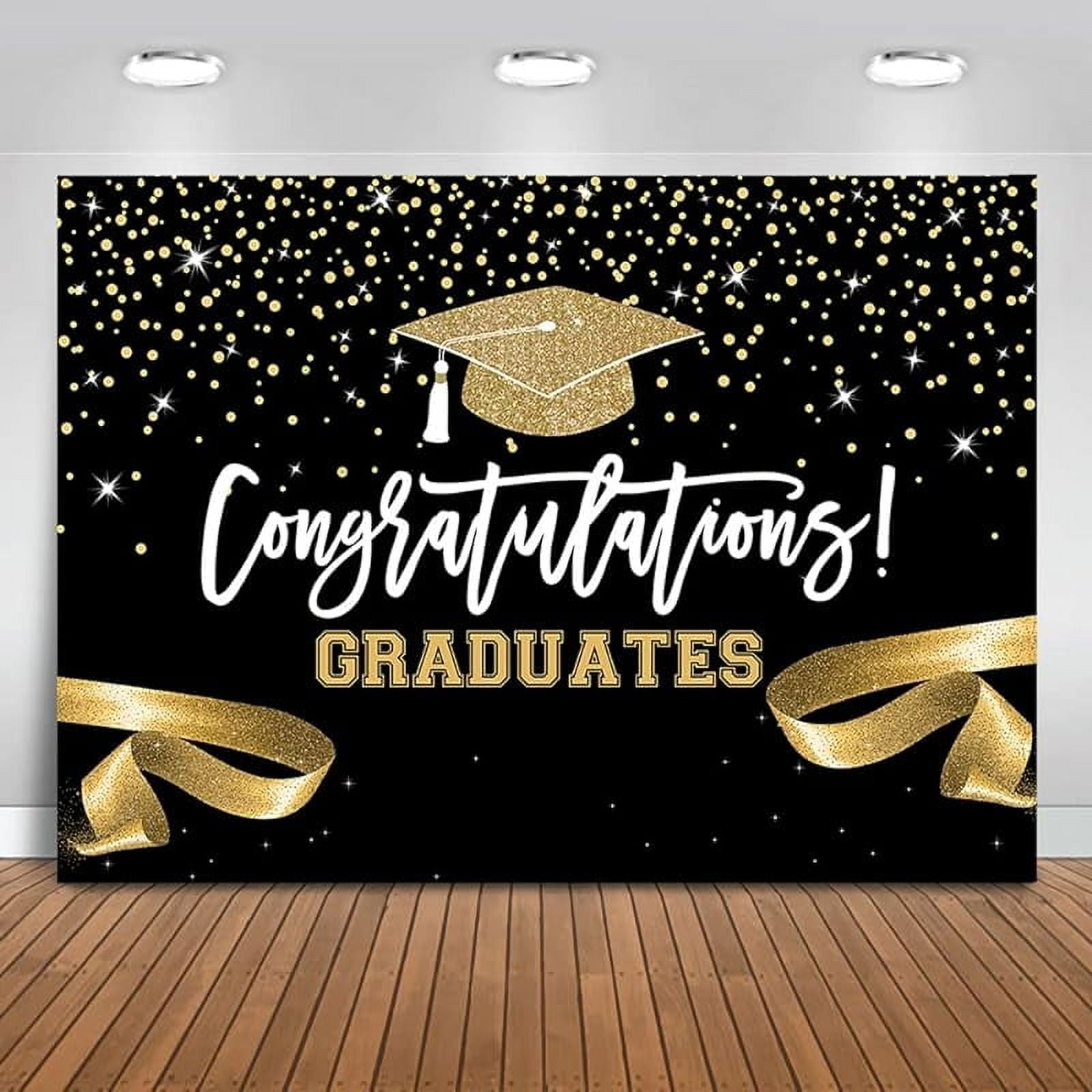 Red Black Class of 2025 Backdrop Congratulations Graduates Background ...