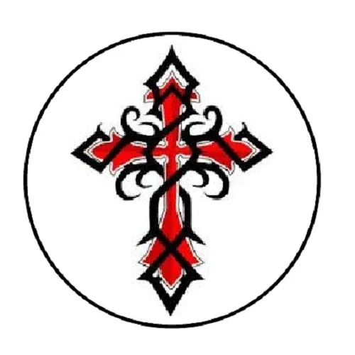 Red & Black Cross Sticker Phone Decal Water Bottle Stickers Car Decals ...