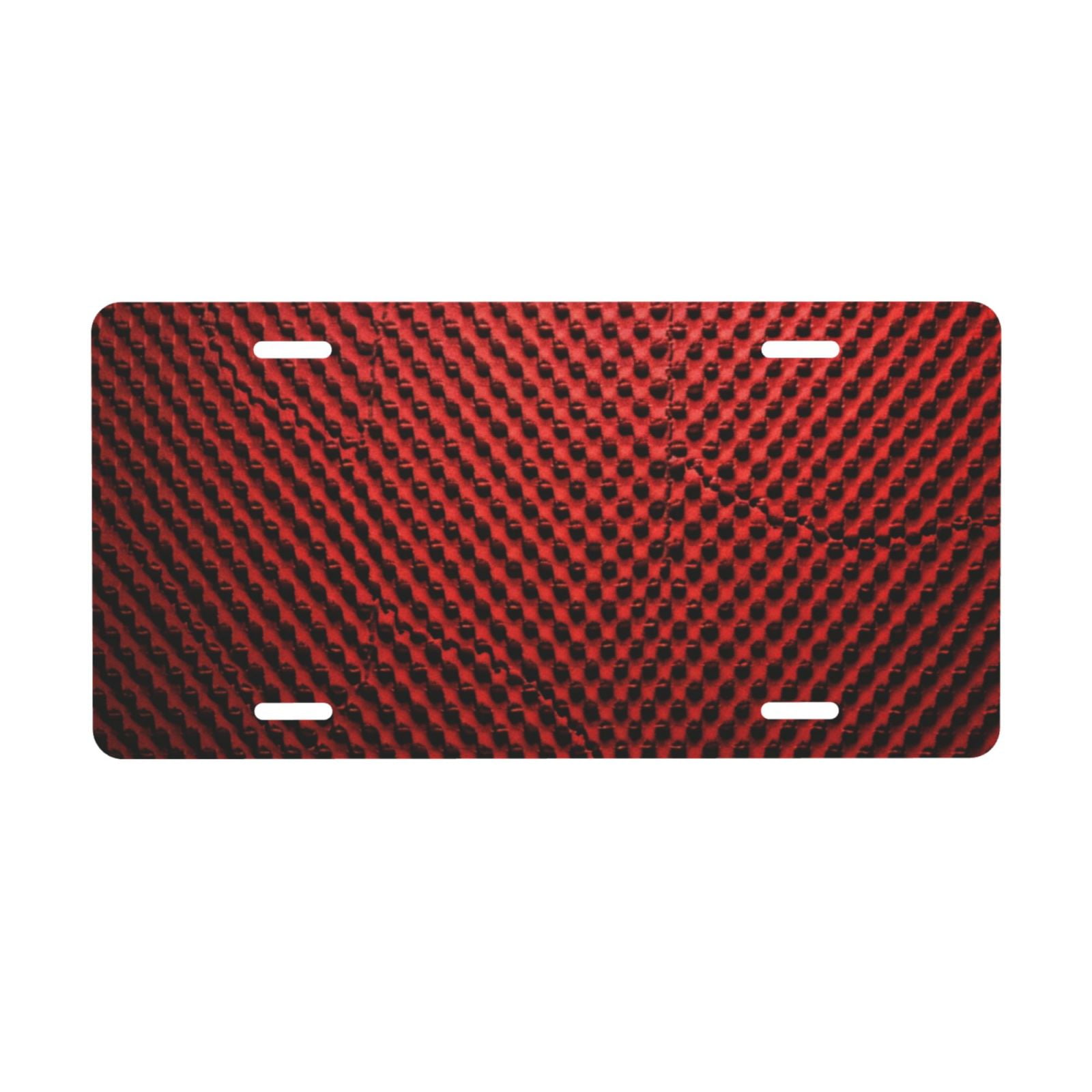 Red Black Dots Fabric License Plate 6" x 12" Car Front Cover ...