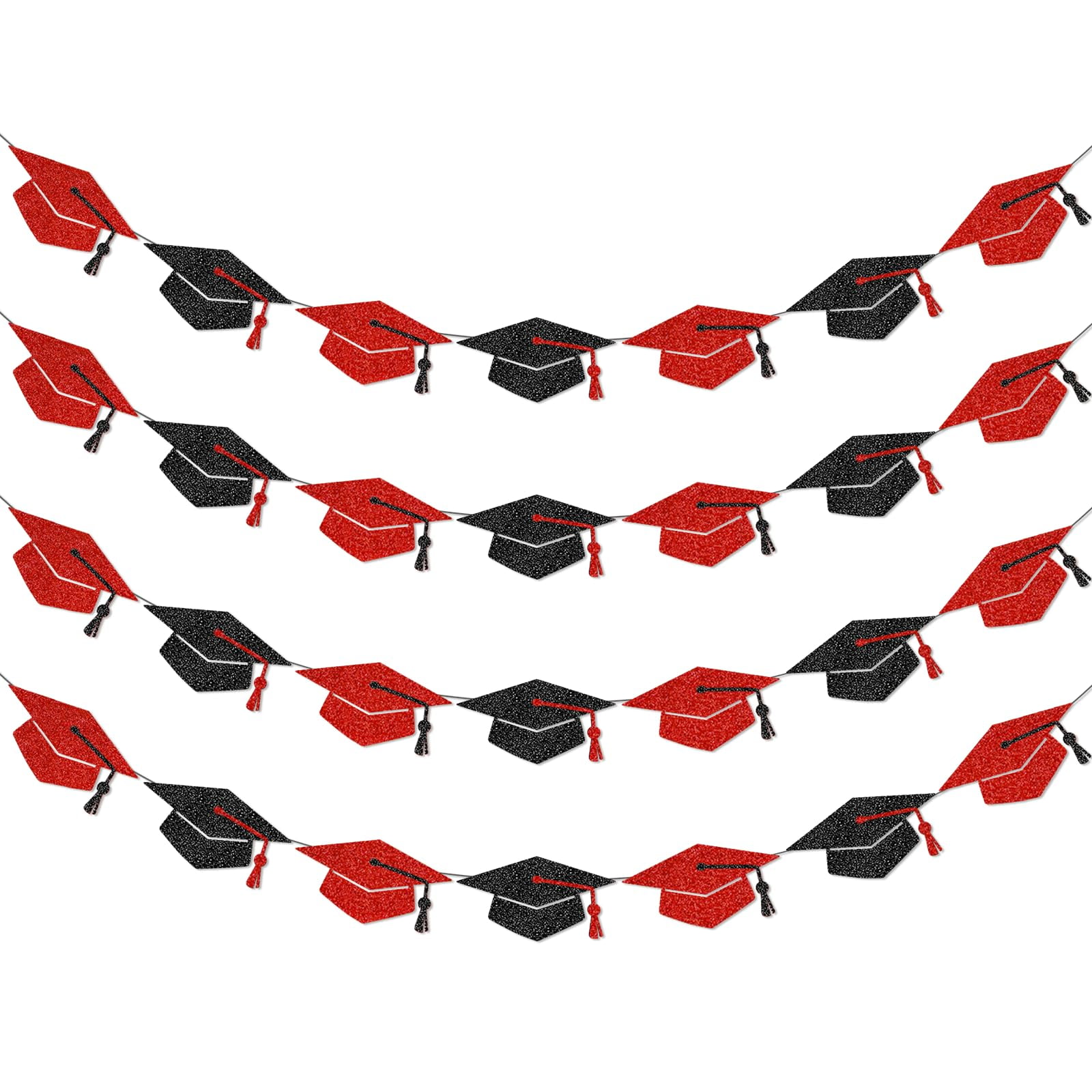 Red Black Graduation Banner STF9 Graduation Decorations Class of 2025 ...
