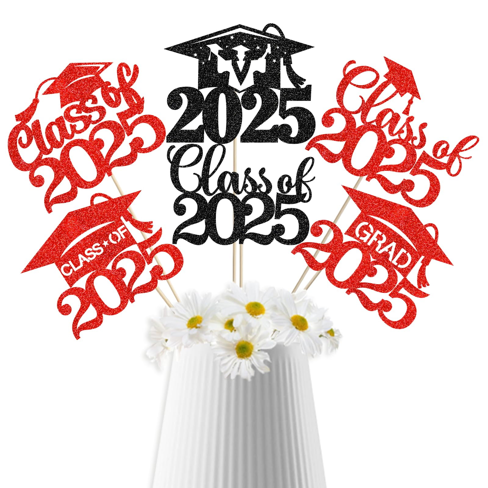 Red Black Graduation Table Decorations Graduation Centerpieces for ...