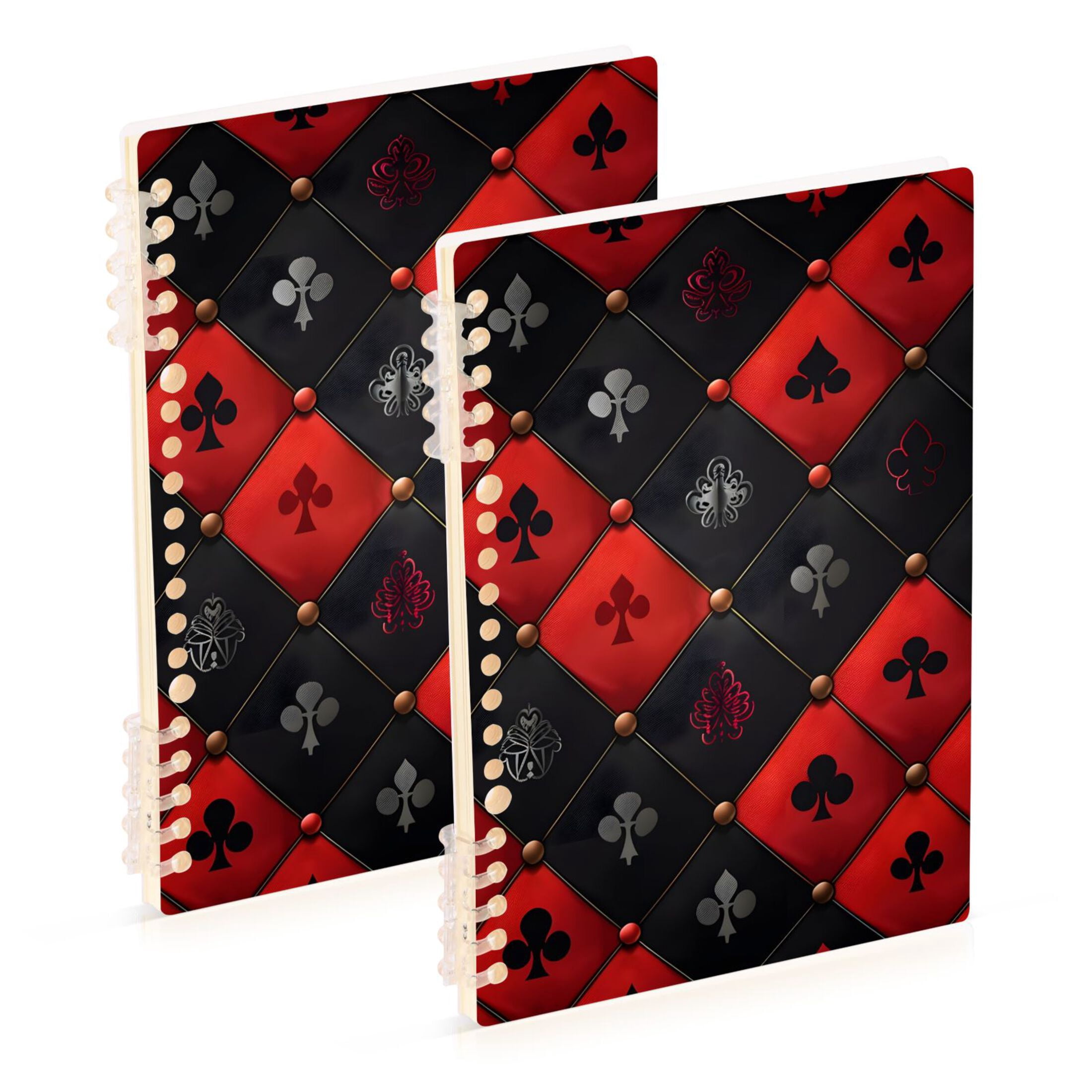 Red Black Grids Ring Binder Notebook Journey Note Diary College Ruled ...