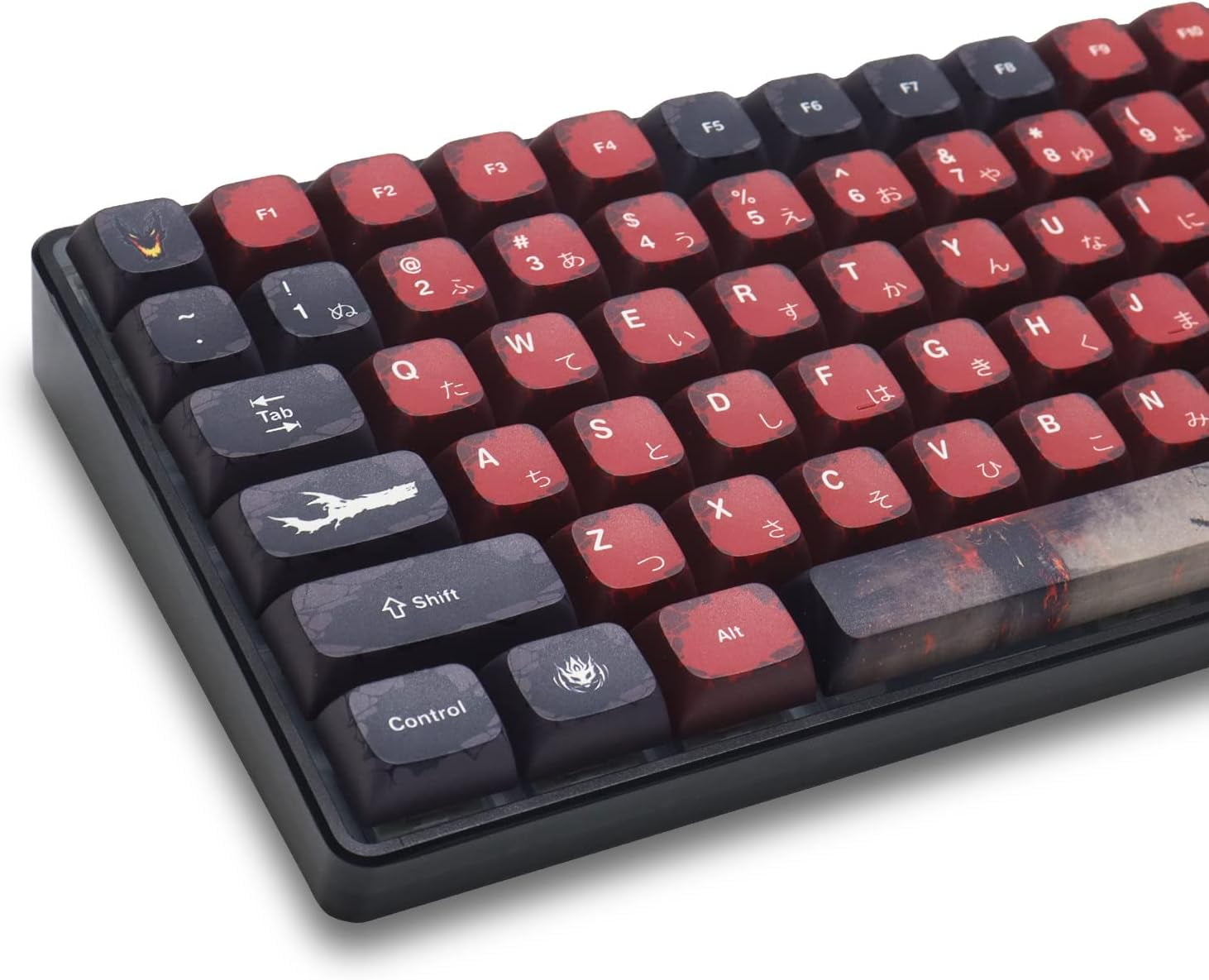 Red and Black Keycaps Japanese 132 Keys, XDA Profile PBT Keyboard ...