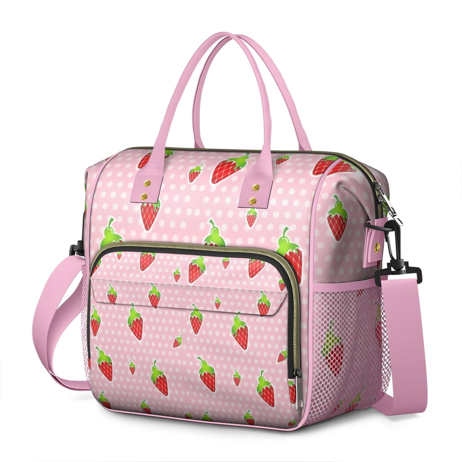Red & Black Plaid Insulated Lunch Bag – Large Reusable Cooler Tote with ...