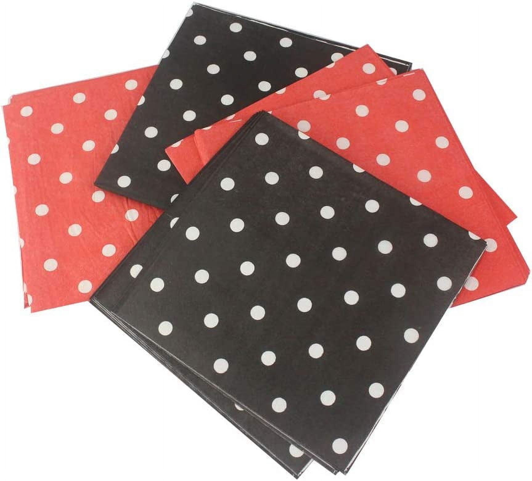 Red Black Polka Dot Paper Napkins 80-Count - Perfect for Mickey Minnie ...