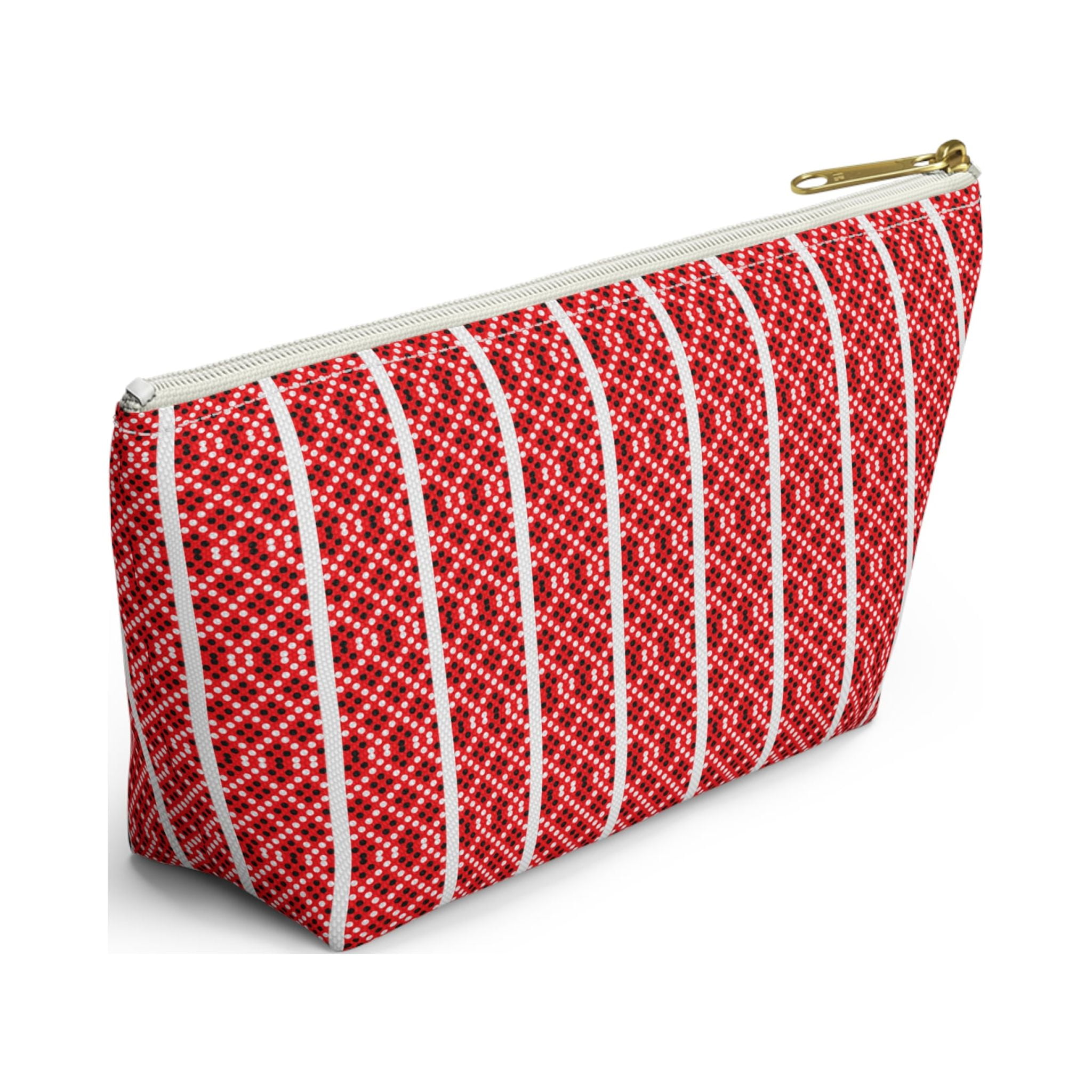 Red Black Polka Dots Striped Makeup Bag Cosmetic Bag Accessory Pouch ...