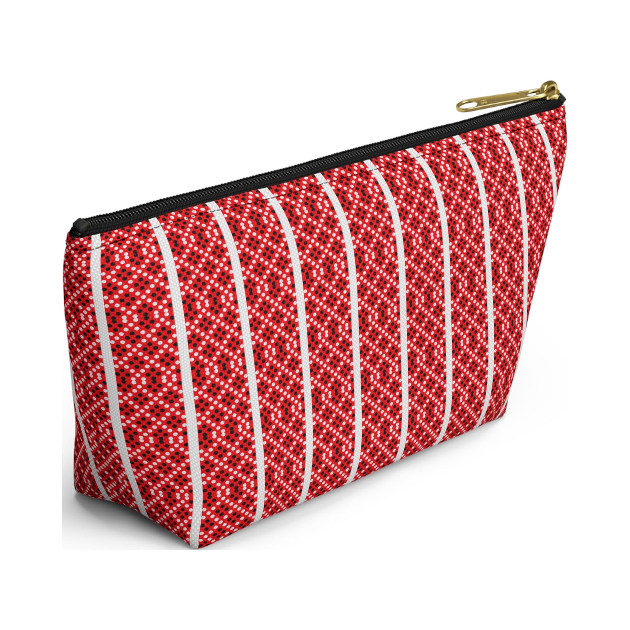 Red Black Polka Dots Striped Makeup Bag Cosmetic Bag Accessory Pouch ...