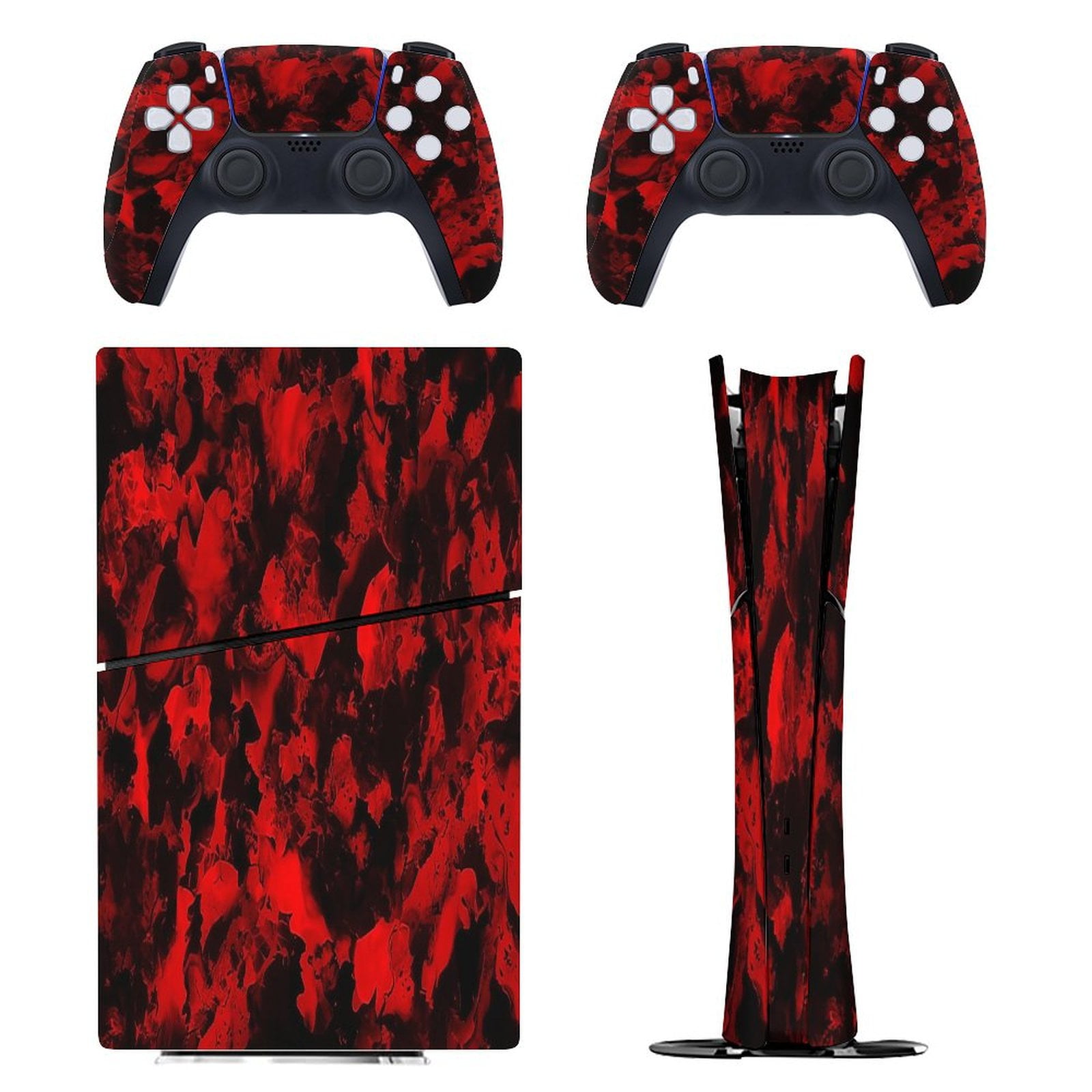 Red Black Red And Black Ink, Abstract Art PS5/PS5 Pro/PS5 Slim Digital ...