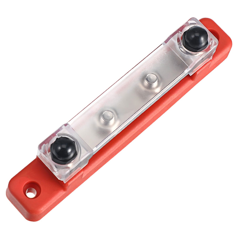Red Black Single Row 2-Way Bus Bar Terminal Block for RVs and Boats ...