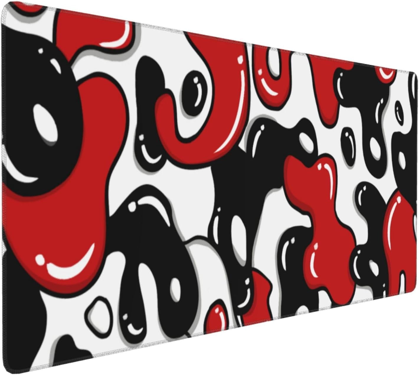Red Black White Gaming Mouse Pad Desk Pad Large 35.4x15.7 Inch Japanese ...