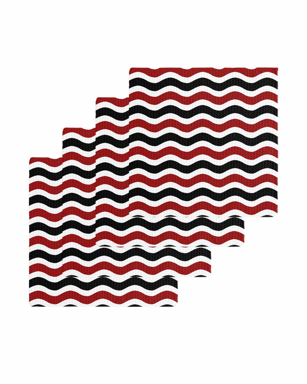 Red Black White Kitchen Dish Towels for Drying Dishes Set of 4 ...
