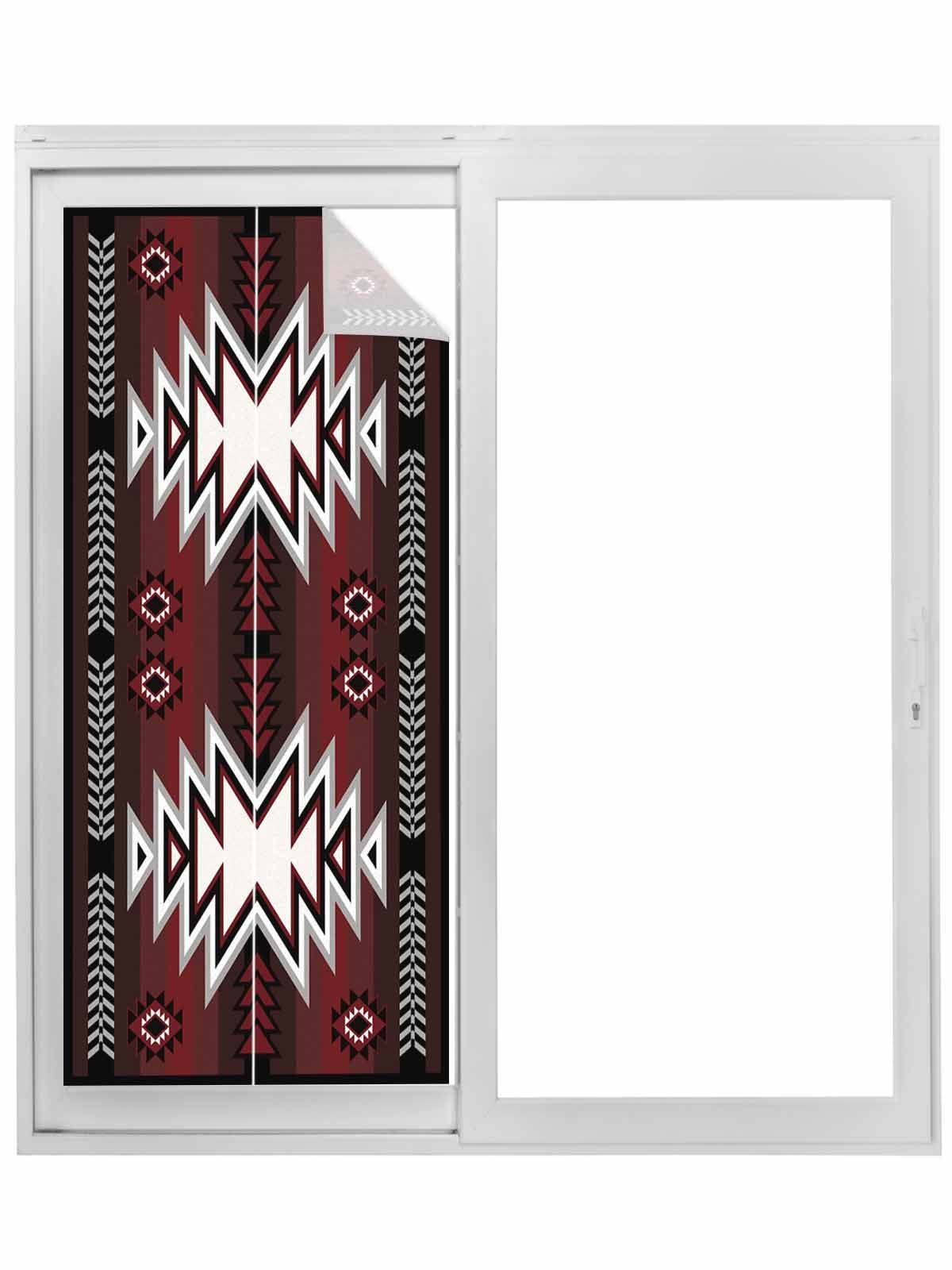 Red Black Window Privacy Film Stained Glass Window Film Decorative ...