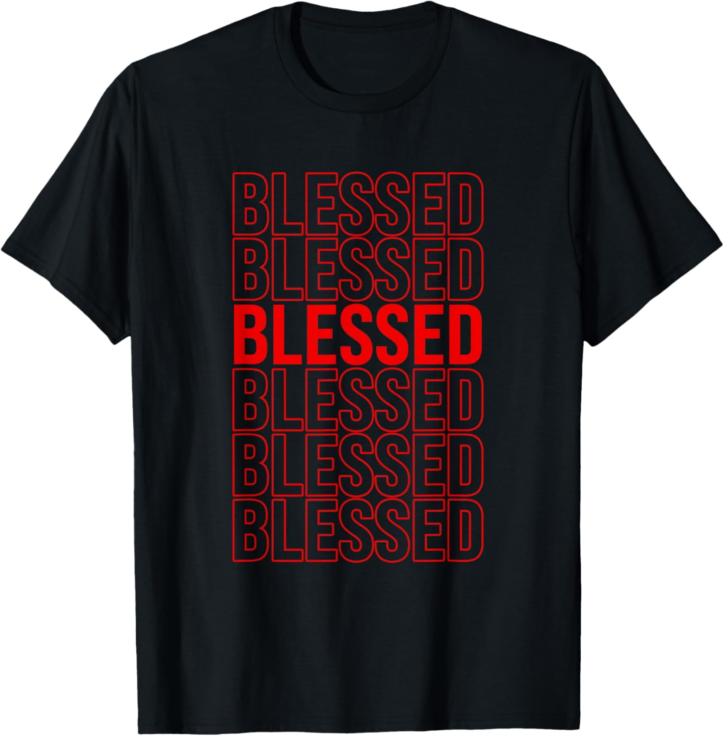 Red Blessed Red Graphic T-Shirt - Walmart.com