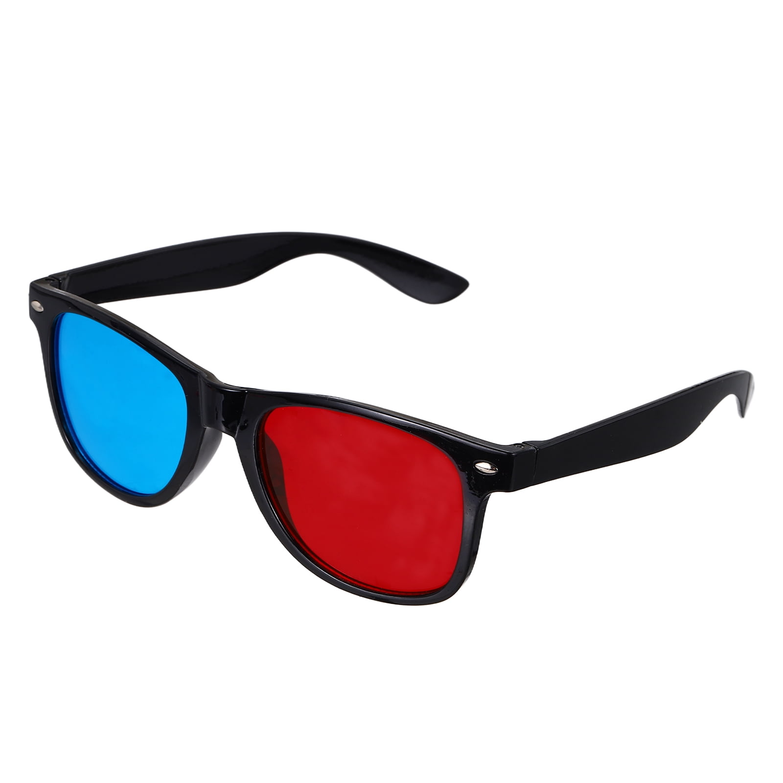 Red Blue 3D Viewing Glass, Plastic 3D Movies Glass, 5.7 Inch Black ...