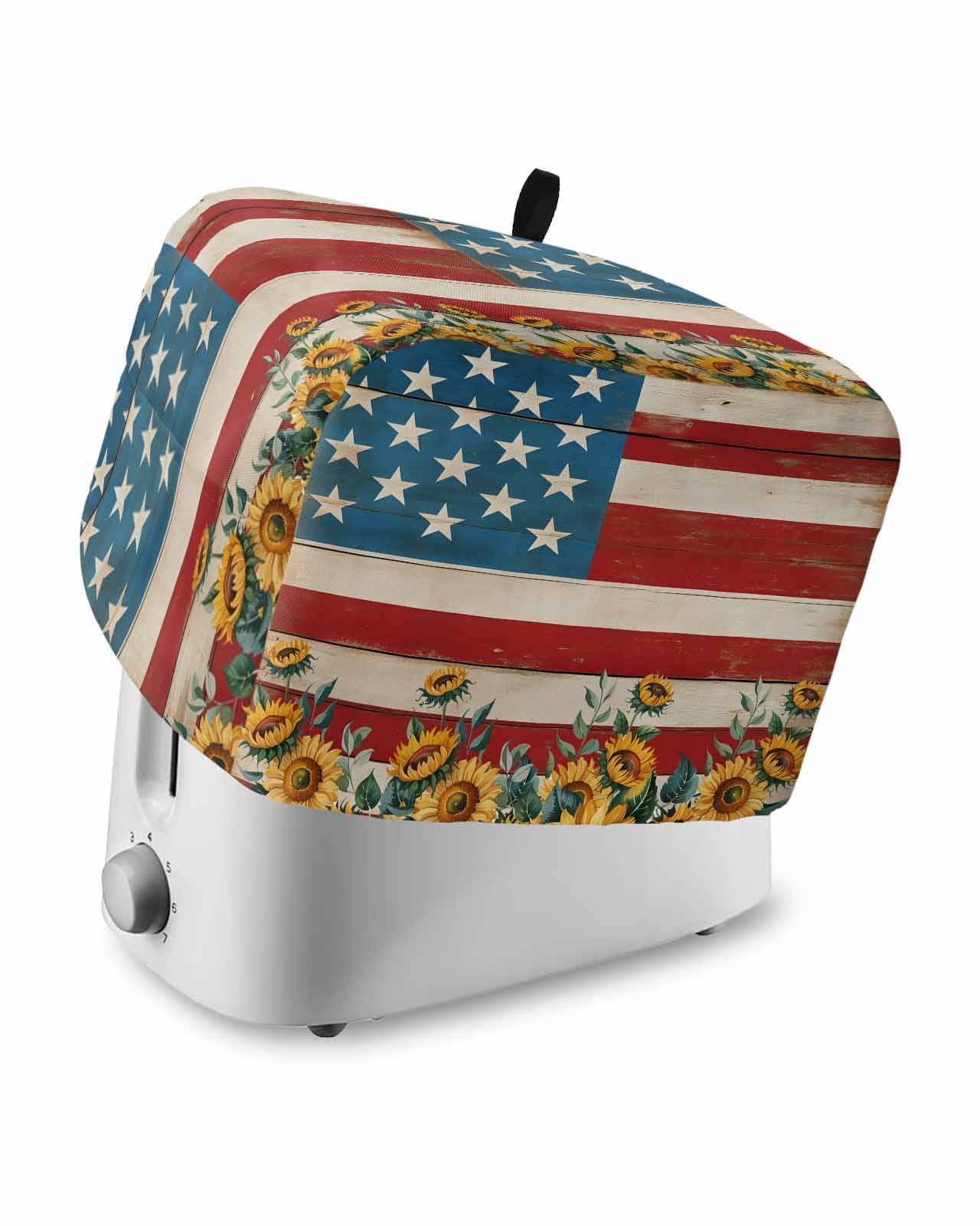 Red Blue American Flag Small Toaster Cover 2 Slice, Kitchen Appliance ...