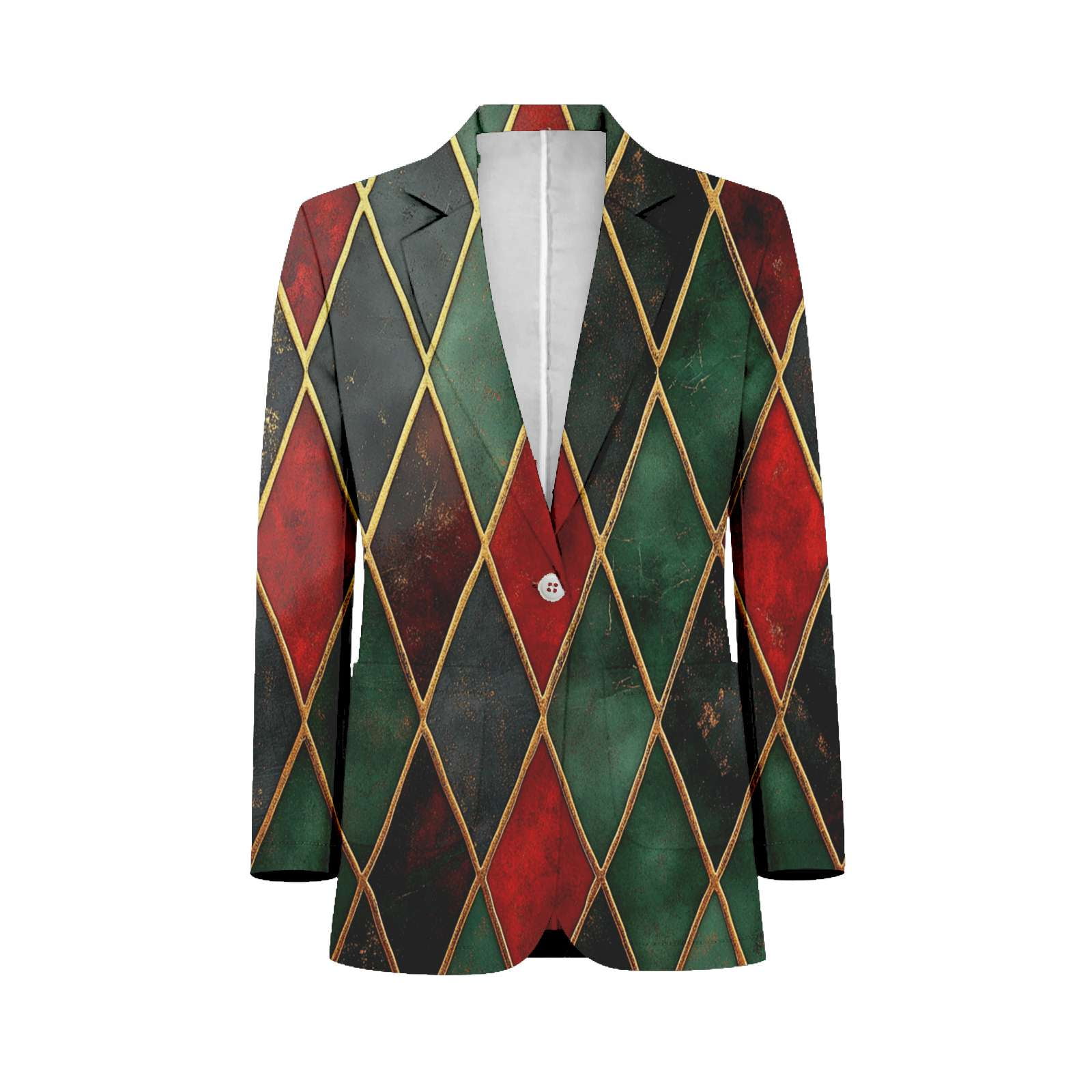 Red Blue And Gold Foil Customized Men's Suits full man Shawl Collar ...