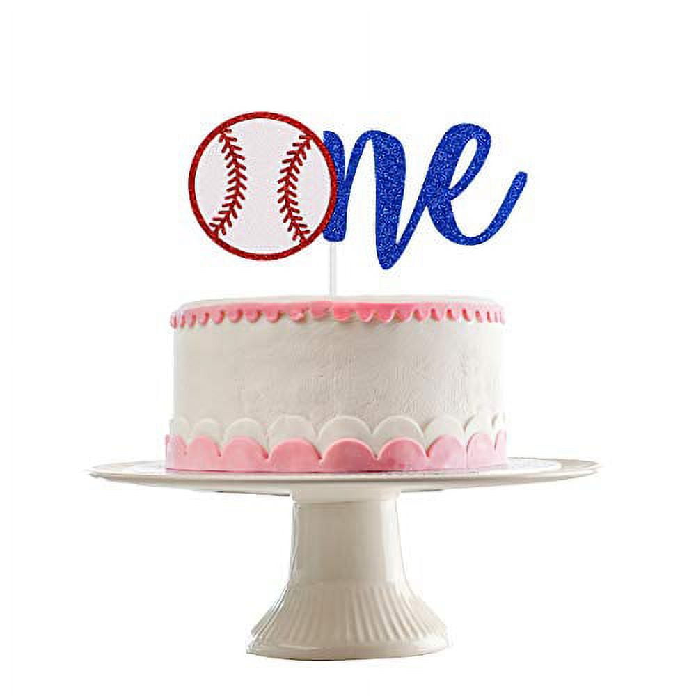 Red and Blue Baseball Cake Topper One Rookie of The Year 1st Birthday ...