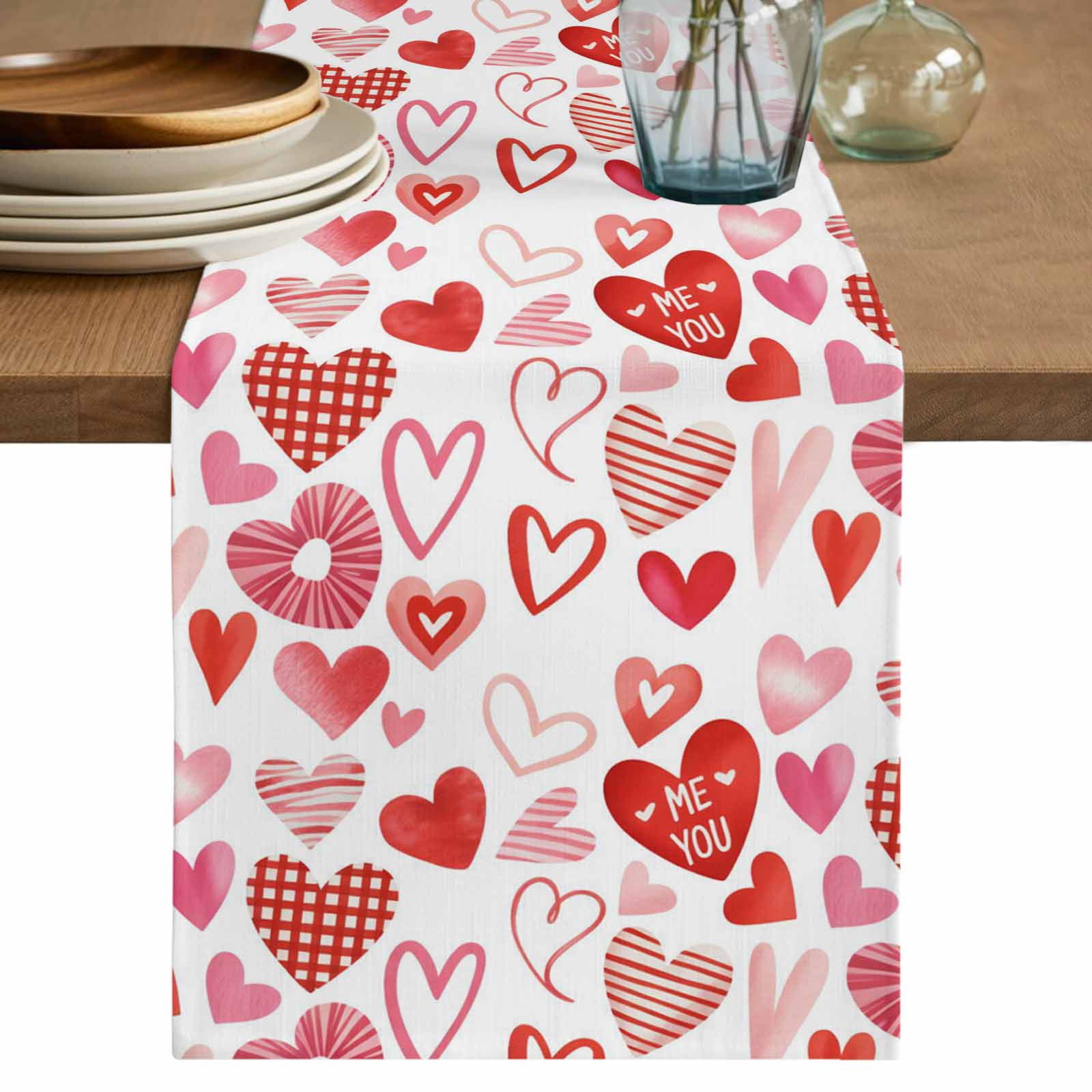 Red Blue Black Striped Table Runner 72 Inches, Modern Stripes Star Bed ...