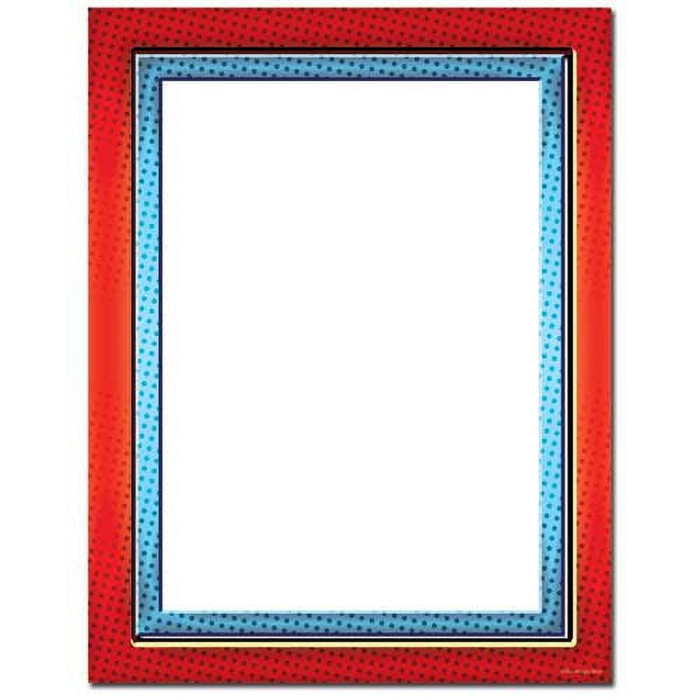 Red & Blue Border Letterhead Printer Paper, 25 Sheet Pack - Walmart.com