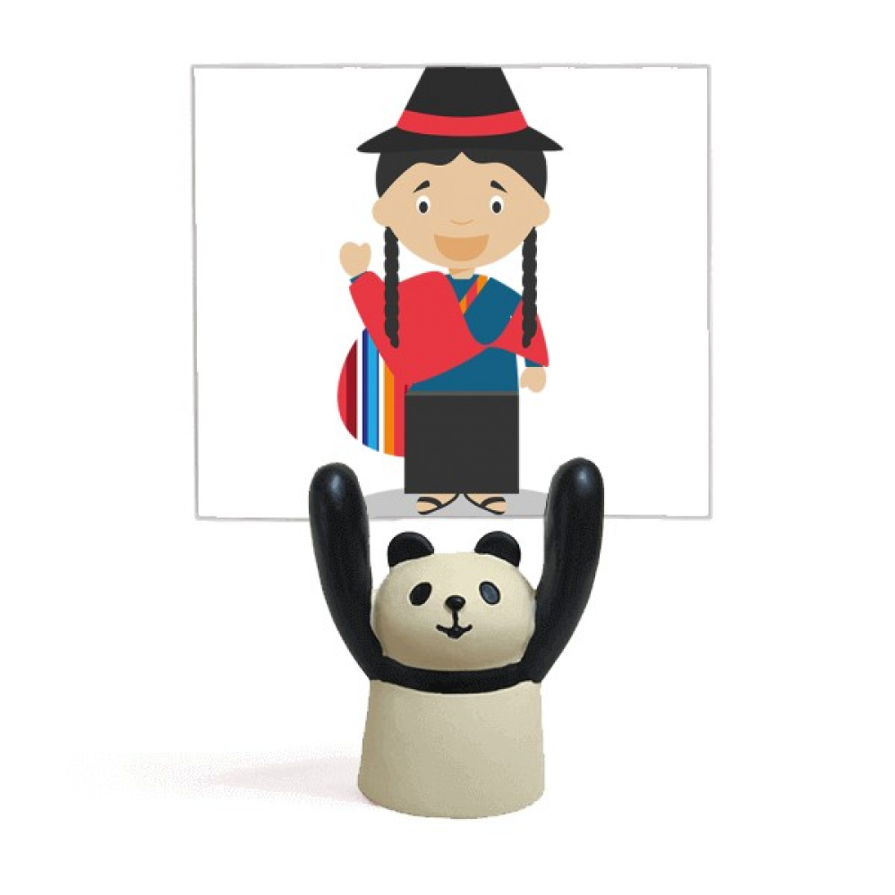 Red Blue Ecuador Cartoon Art Deco Fashion Memo Holder Cartoon Animal Panda Stand Decoration ...