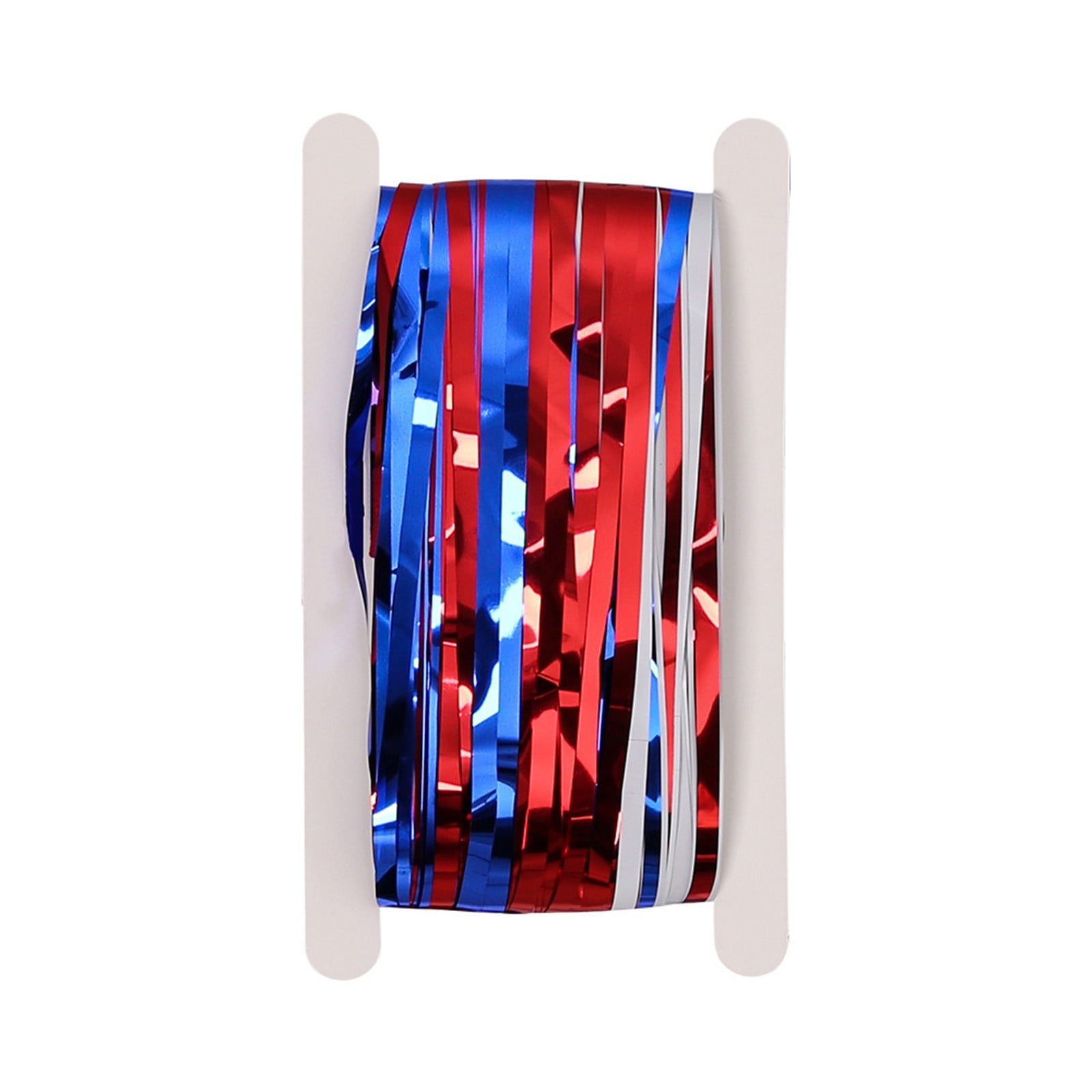 Red and Blue Foil Fringe Curtains Photo Booth Prop Tinsel Streamer ...