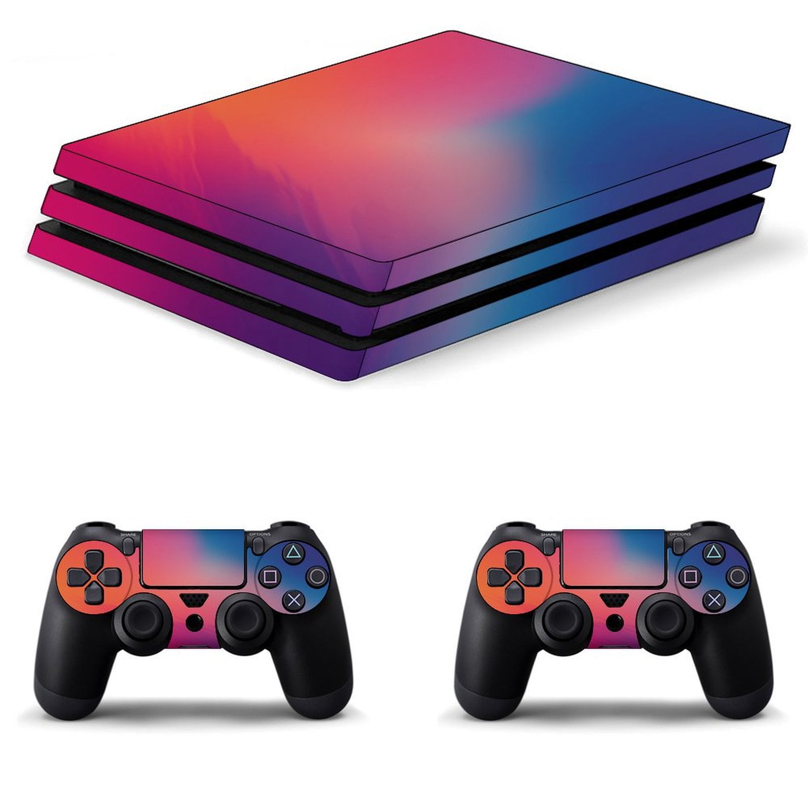 Red Blue Gradient PS4/PS4 Pro/PS4 Slim Skin Sticker For Console And ...