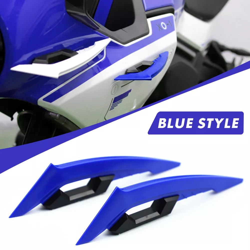 Red/Blue/Gray Motorcycle Winglet Aerodynamic Spoiler Wing Adhesive ...