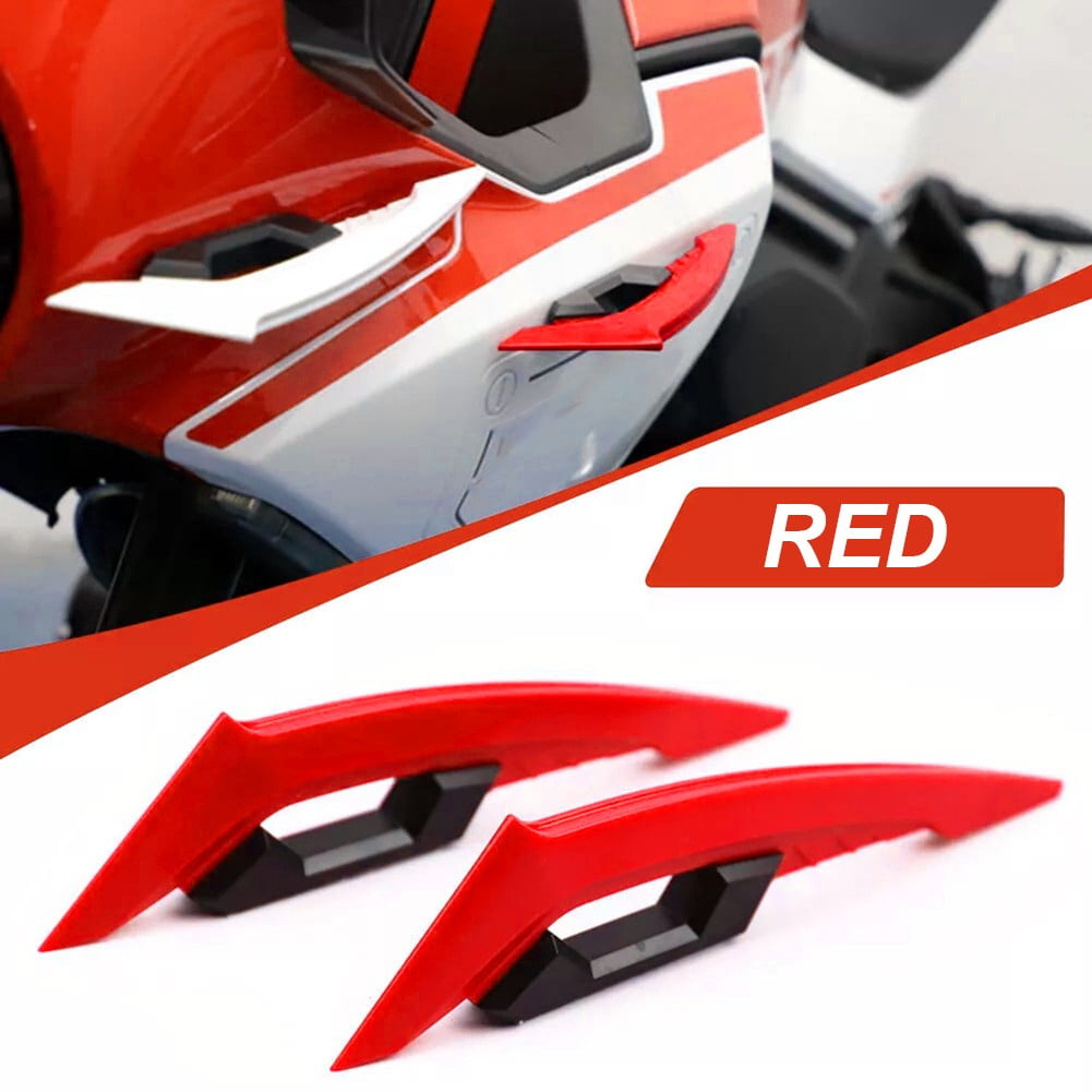 Red/Blue/Gray Motorcycle Winglet Aerodynamic Spoiler Wing Adhesive ...