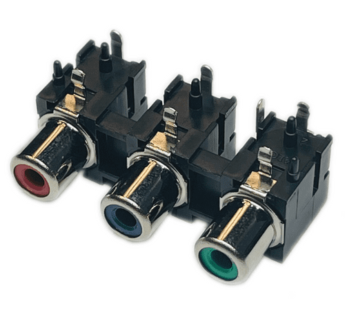 Red Blue Green PCB Panel Mount Triple RCA Socket Female Video AV ...