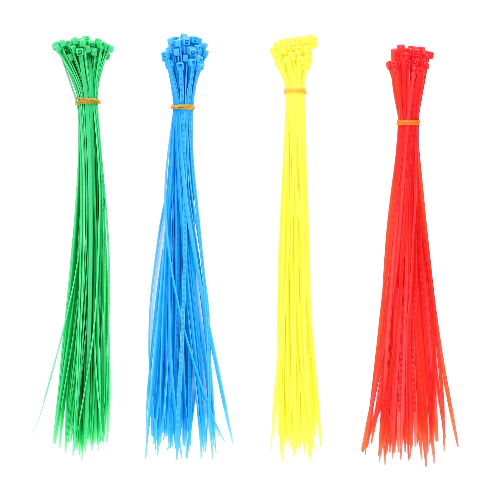 Red, Blue, Green, Yellow Assorted Color Cable Ties, 12in Length, 18lb ...