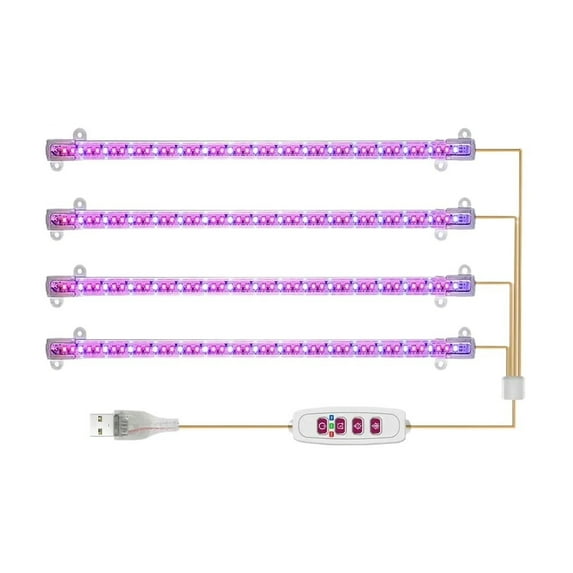 Red Blue LED Grow Light Strip Tube Indoor Plant USB Full Spectrum Phyto ...