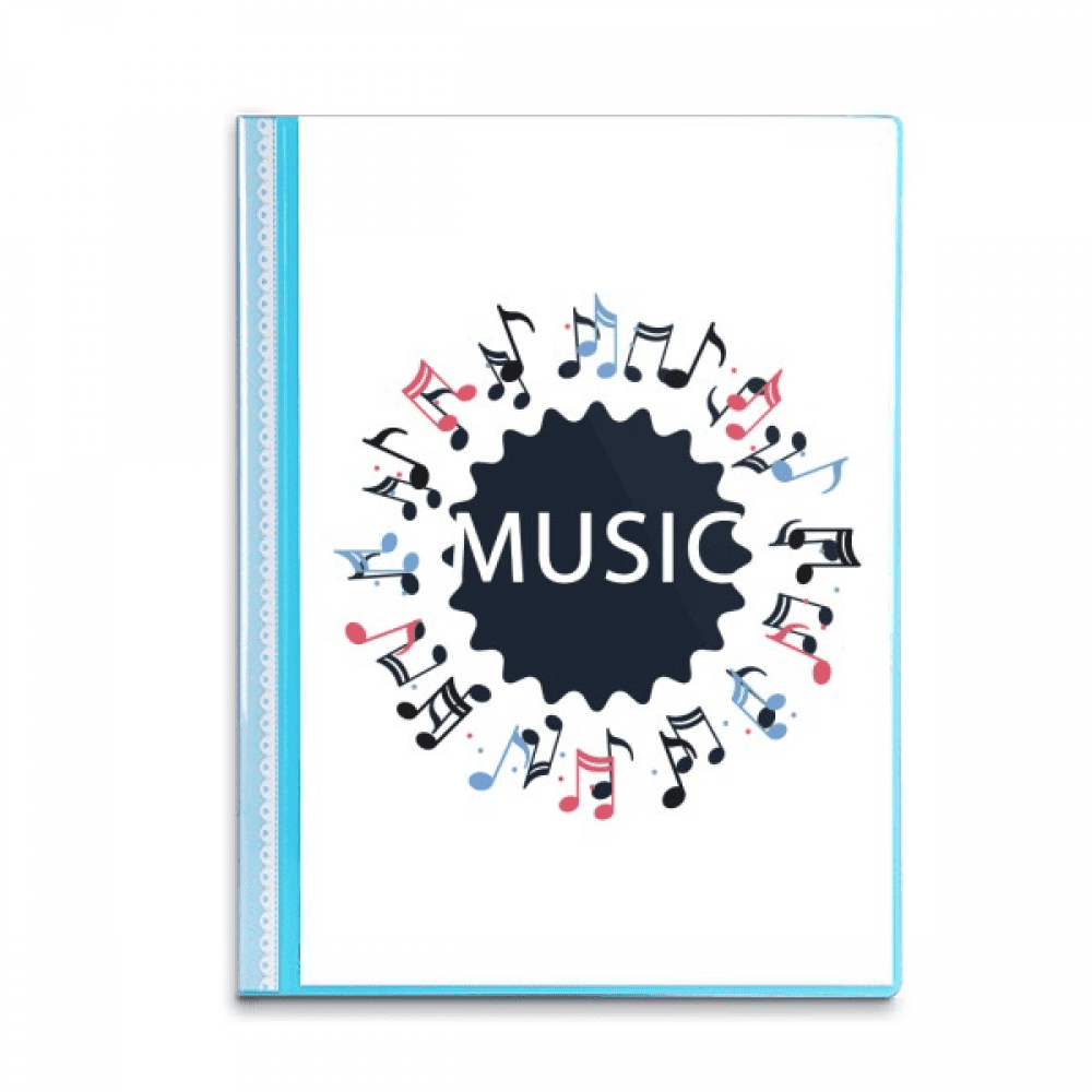 Red Blue Round-shaped Music Notes Book Sheet Protectors Portfolio ...