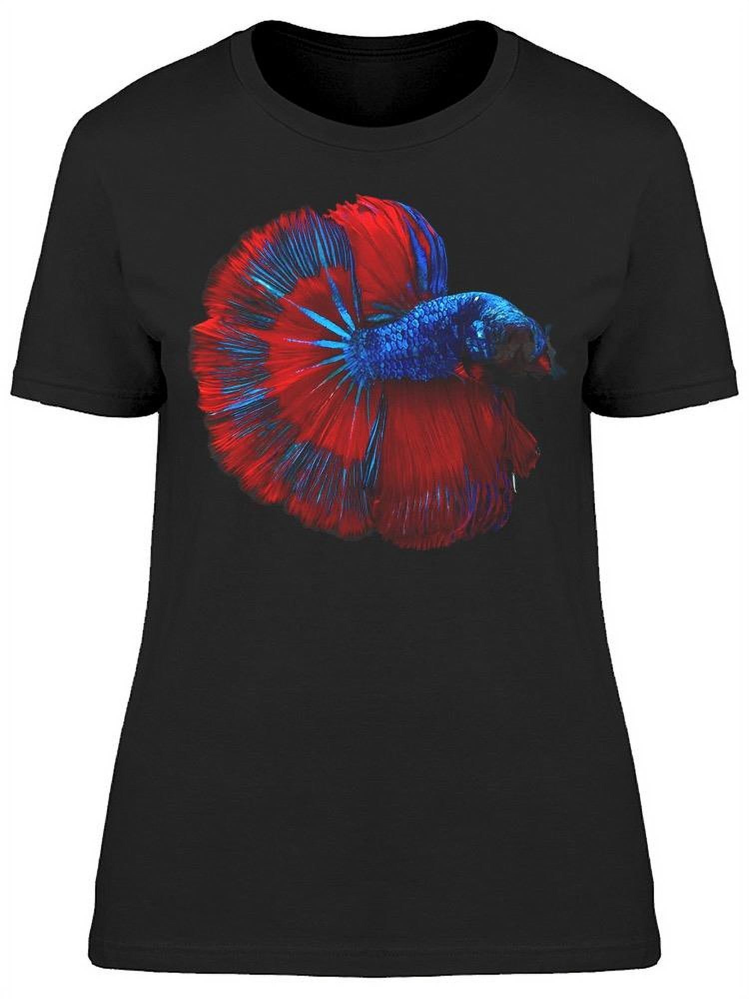 Red/Blue Siam Betta Fish T-Shirt Women -Image by Shutterstock, Female ...