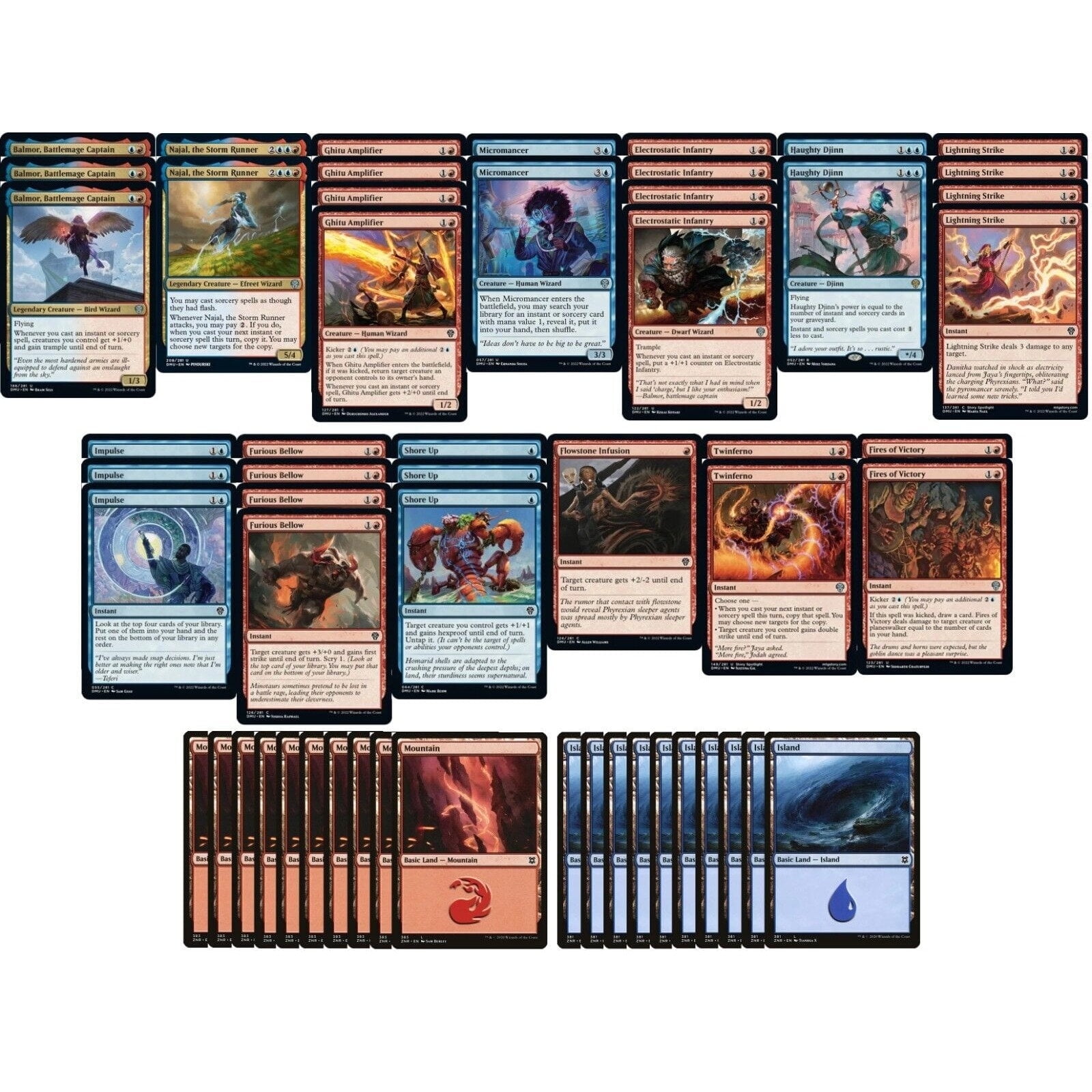 Red Blue Spell Burn Deck - Izzet Spellslinger - Very Powerful - 60 Card ...