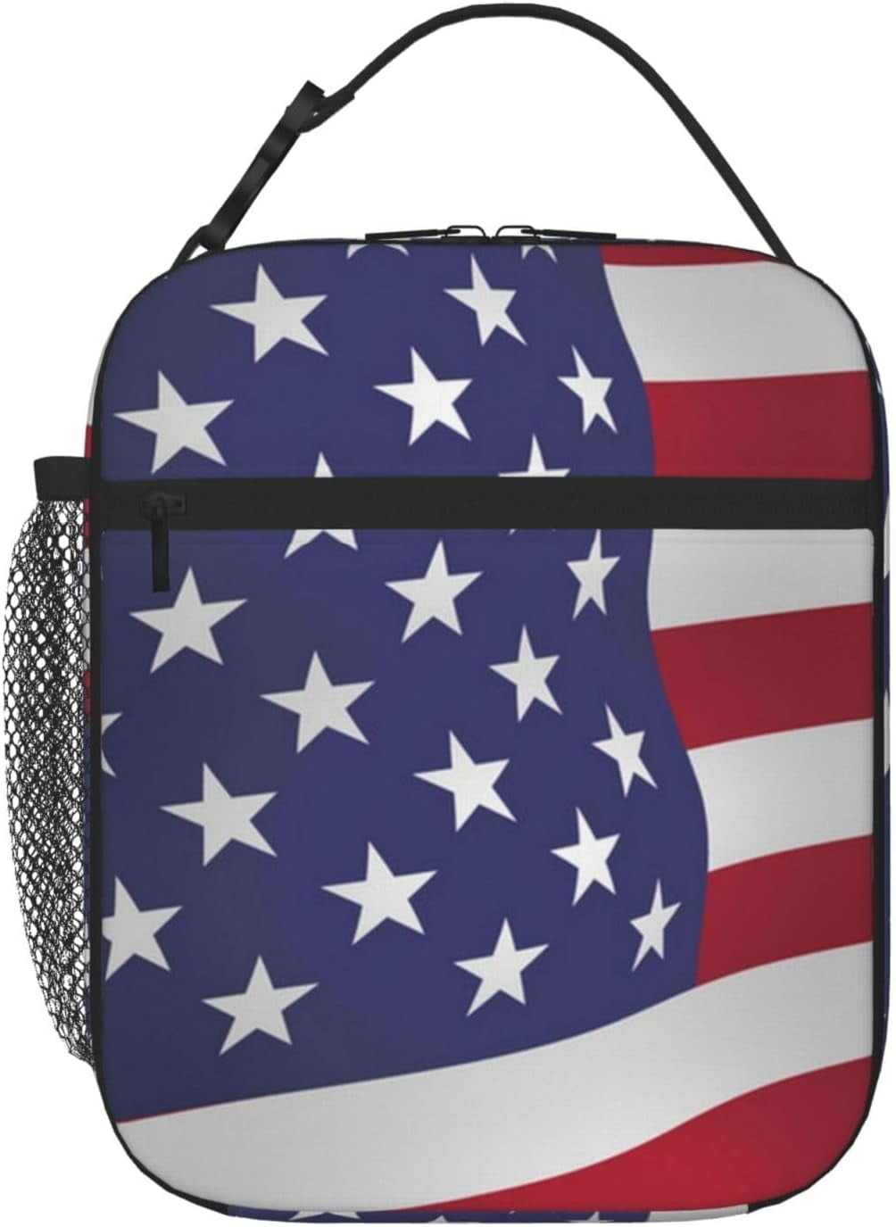 Red Blue White American Flag Lunch Bag Insulated Lunch Box Reusable ...