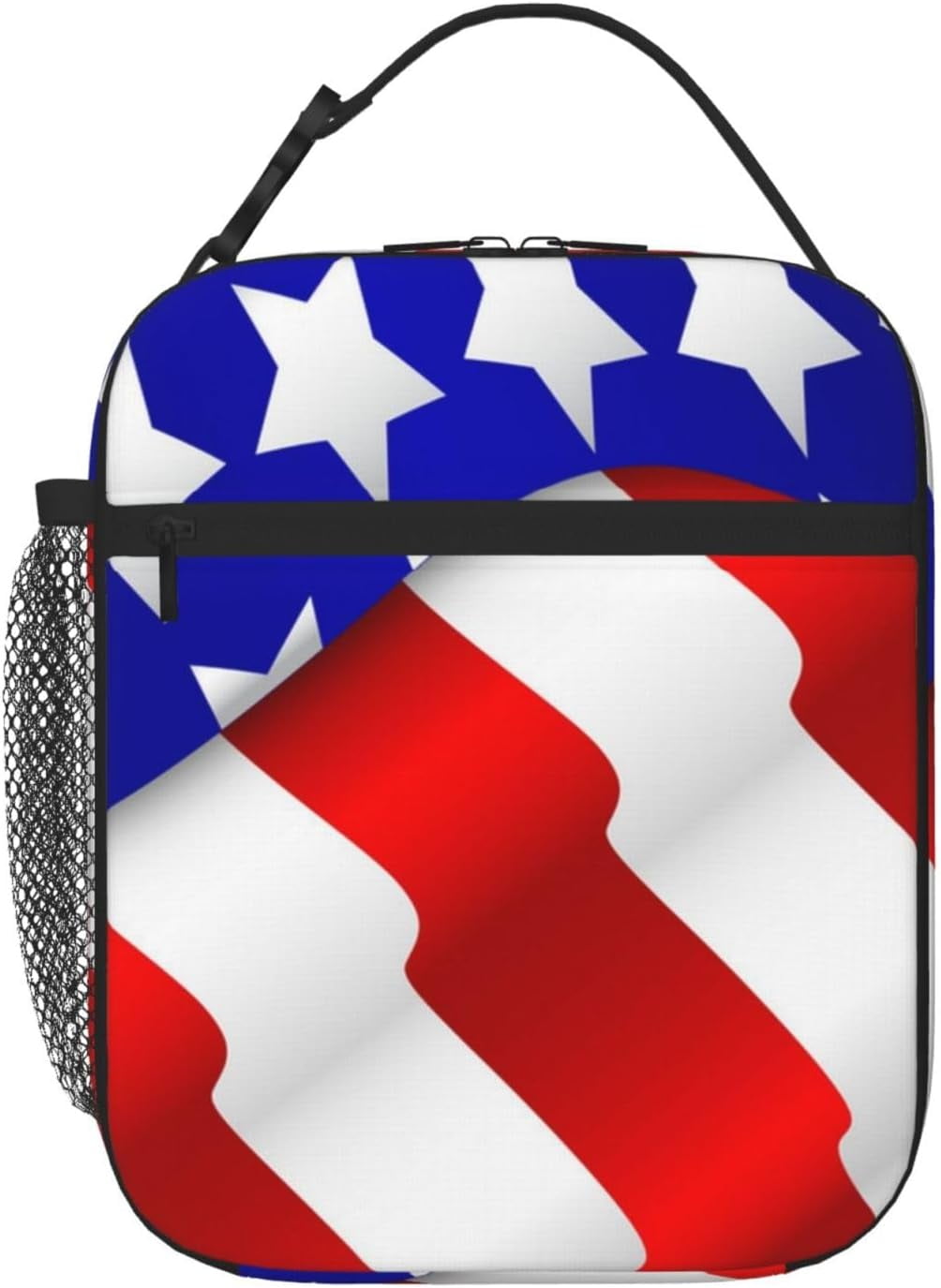 Red Blue White American Flag Lunch Box For Men Women Adults Small Lunch ...