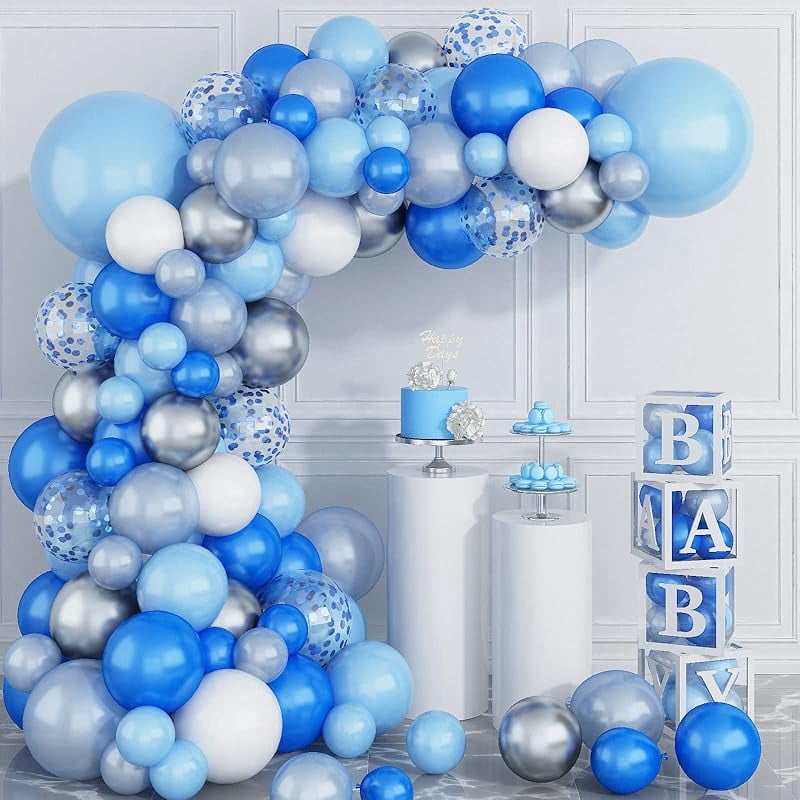 Red Blue White Balloons Arch Garland for Baseball Party Decorations ...